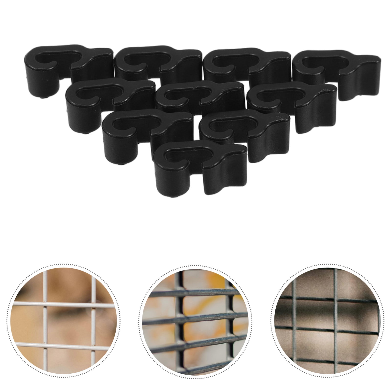 NICEXMAS 40pcs Wire Cage Clips Black Plastic Organization Grippers for ...