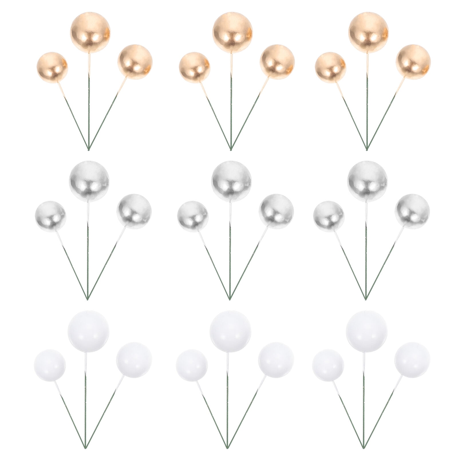 NICEXMAS 45Pcs Balloon Shaped Cake Toppers Assorted Color Foam And Latex For Family Gatherings ...