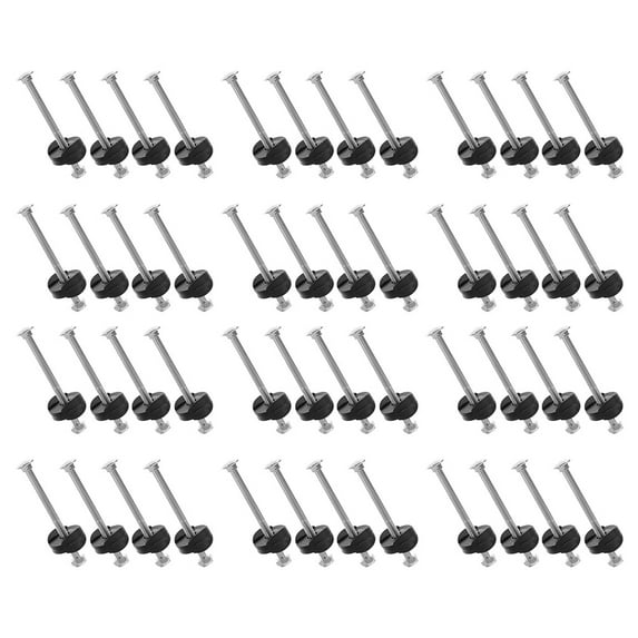 NICEXMAS 48Pcs Anti Falling Screws Black Galvanized Steel for ...