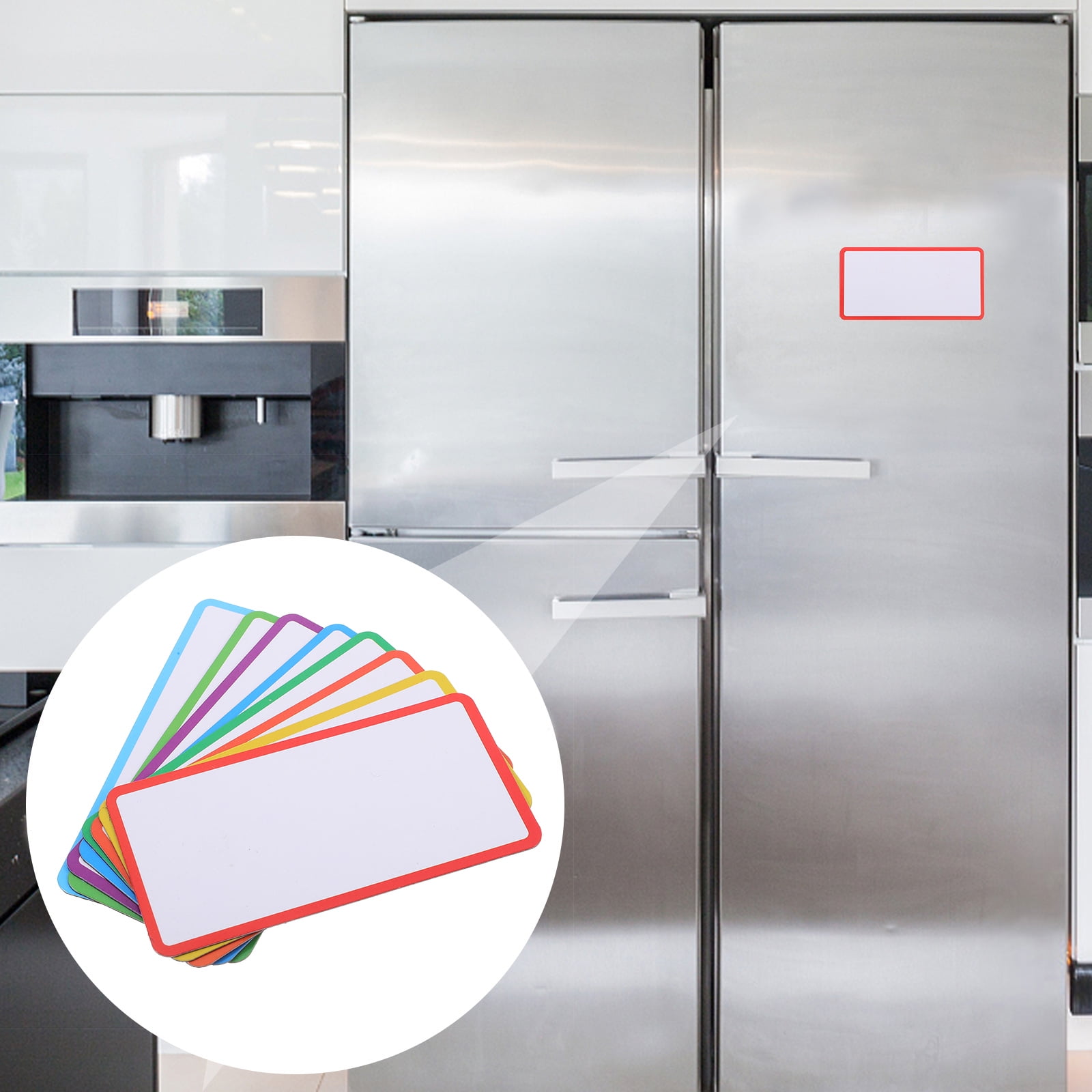 NICEXMAS 48Pcs Magnetic Labels Dry Erase Reusable Writable Magnets with ...