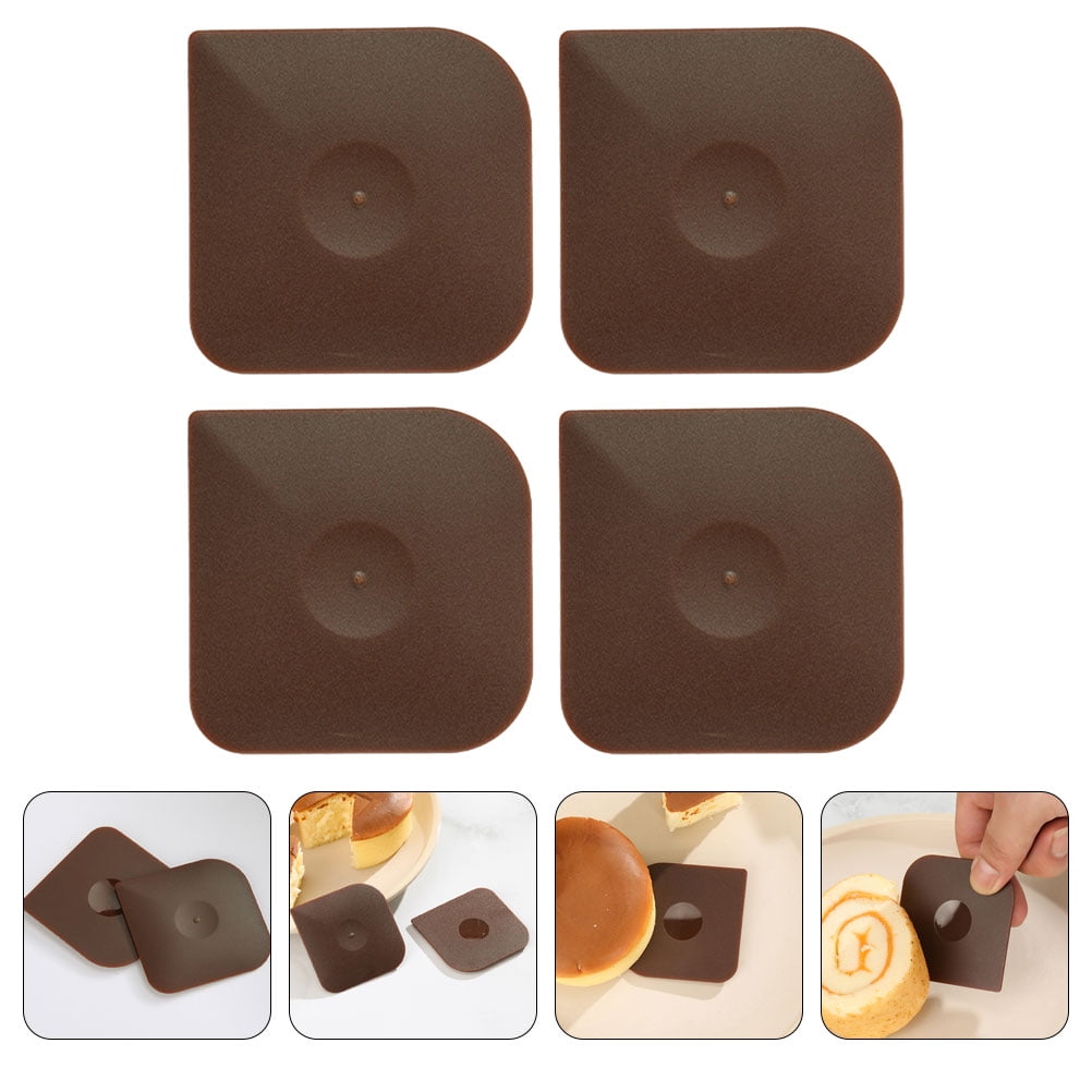 NICEXMAS 4Pcs Wear Resistant Brown Kitchen Scraper Set Multi Functional ...