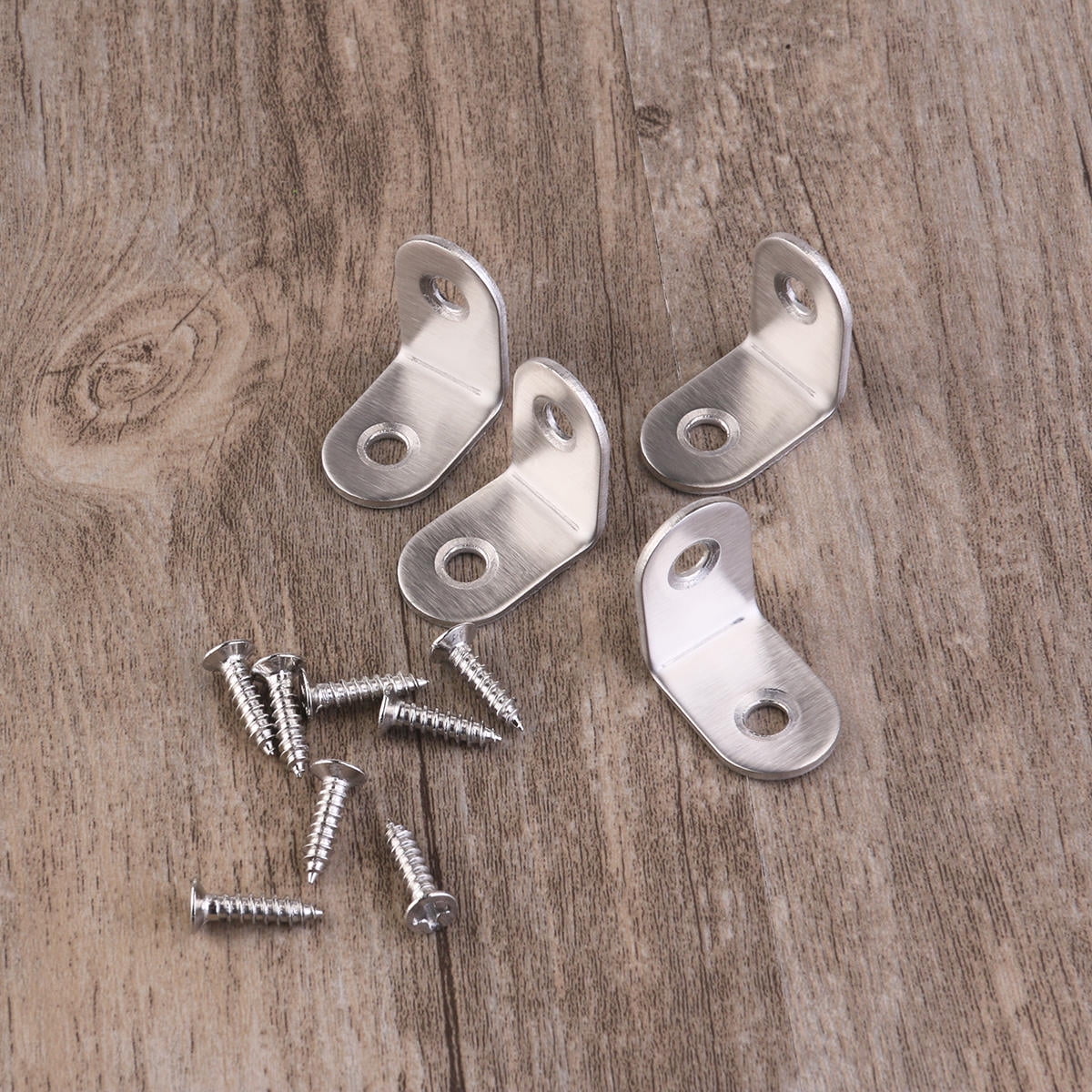 NICEXMAS Stainless Steel Right-Angle Bracket Silver 4pcs - Walmart.com