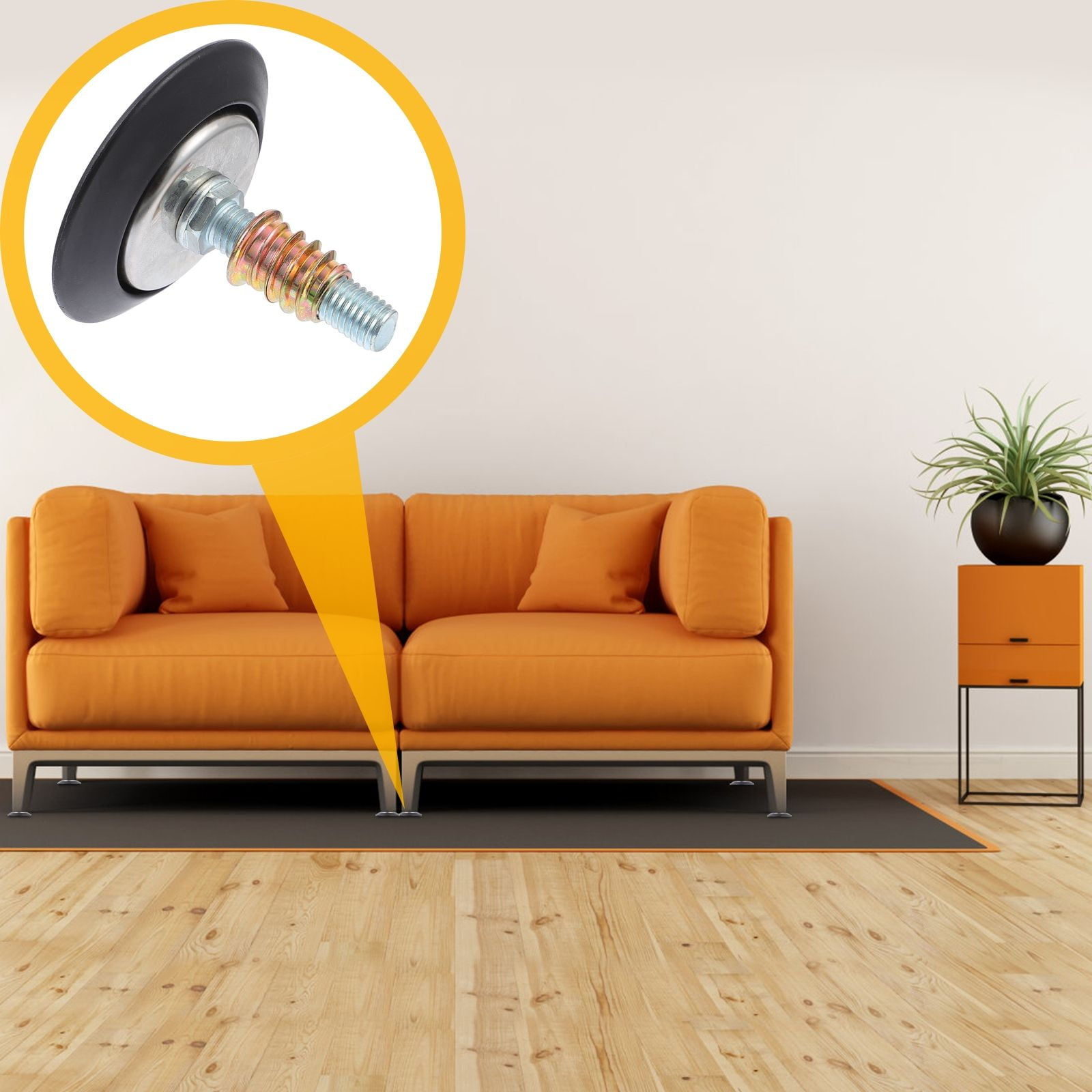 NICEXMAS 4Pcs Stainless Steel Furniture Levelers for Home Office School ...