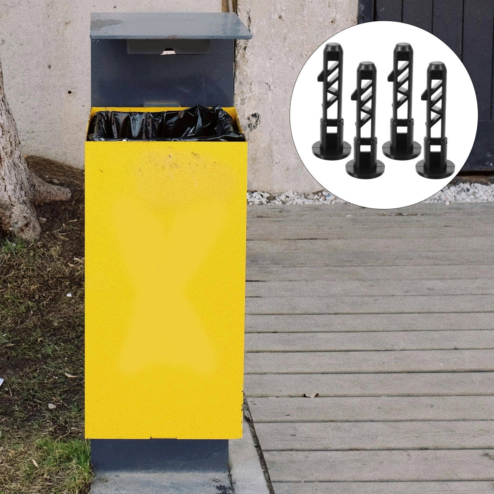 NICEXMAS 4pcs Heavy-Duty Trash Can Lid Latch Plastic Hinges for Wheeled ...