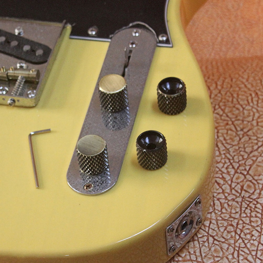 NICEXMAS 4pcs Metal Tone Volume Control Knobs with Wrench for Electric ...