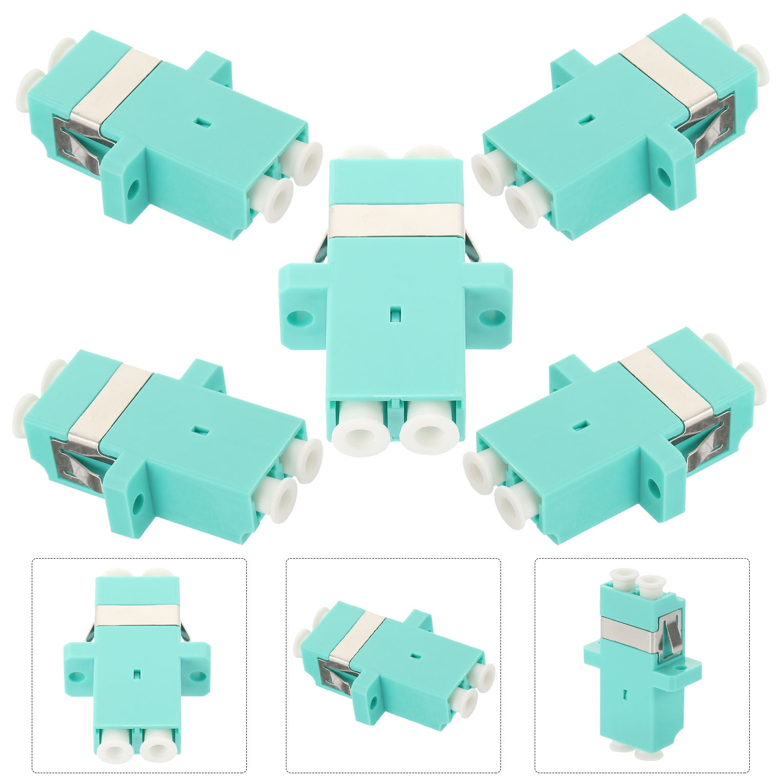 NICEXMAS 5 PCS Fiber Optic Flange Adapter Couplers Adapter Duplex ...