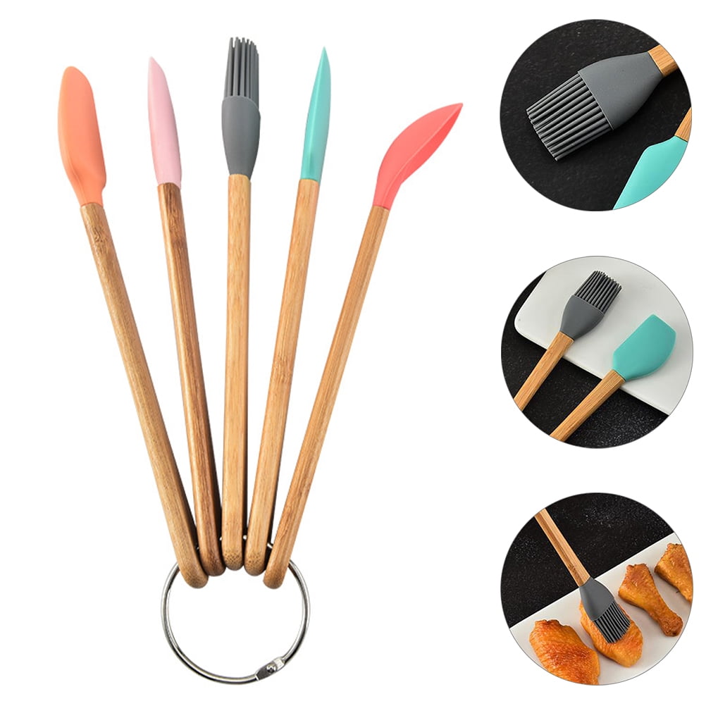 NICEXMAS 5 Pcs Mini Silicon Baking Utensils Children's Tools Scraper ...