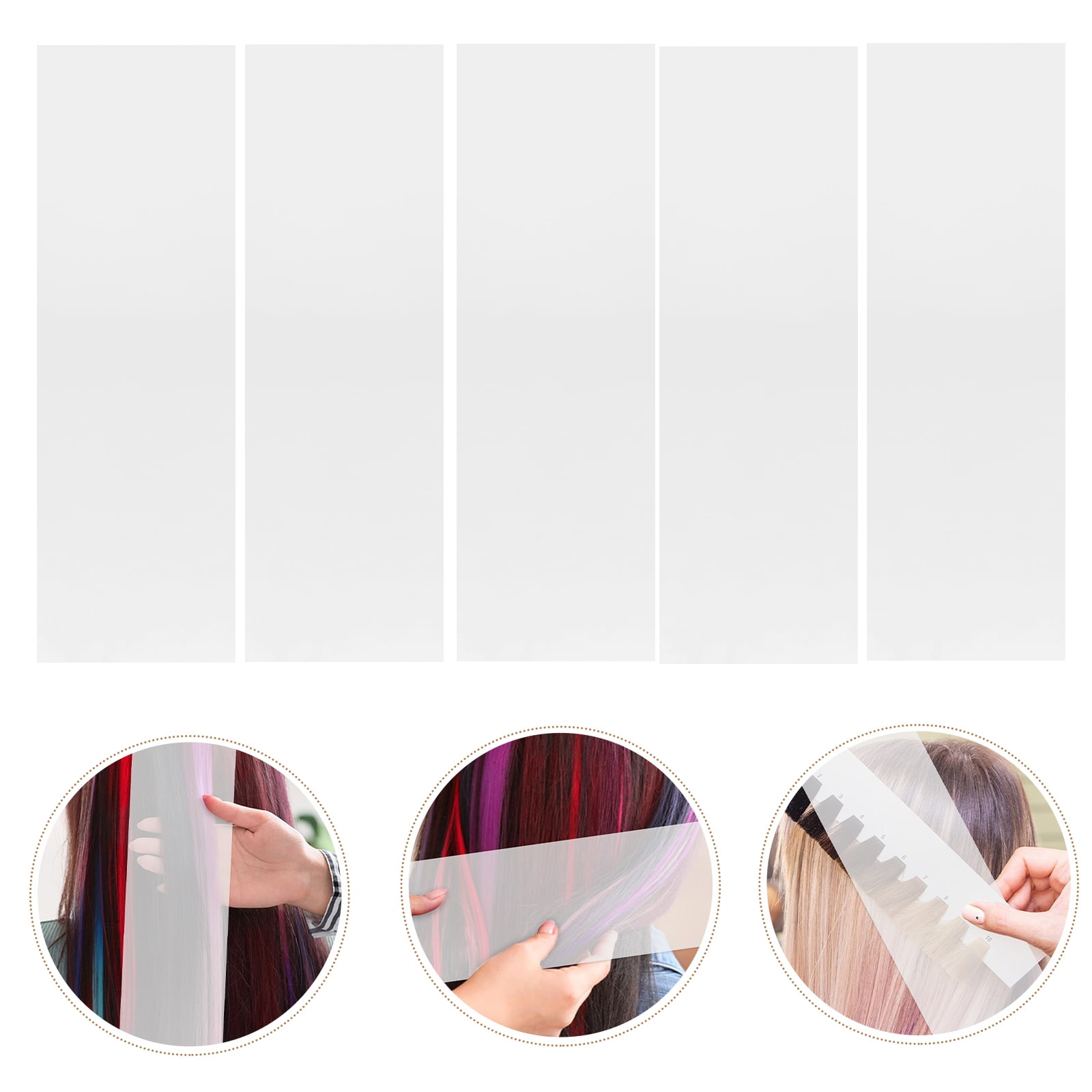 NICEXMAS 50Pack Highlight Board Hair Transparent Flat PVC Foiling Board ...