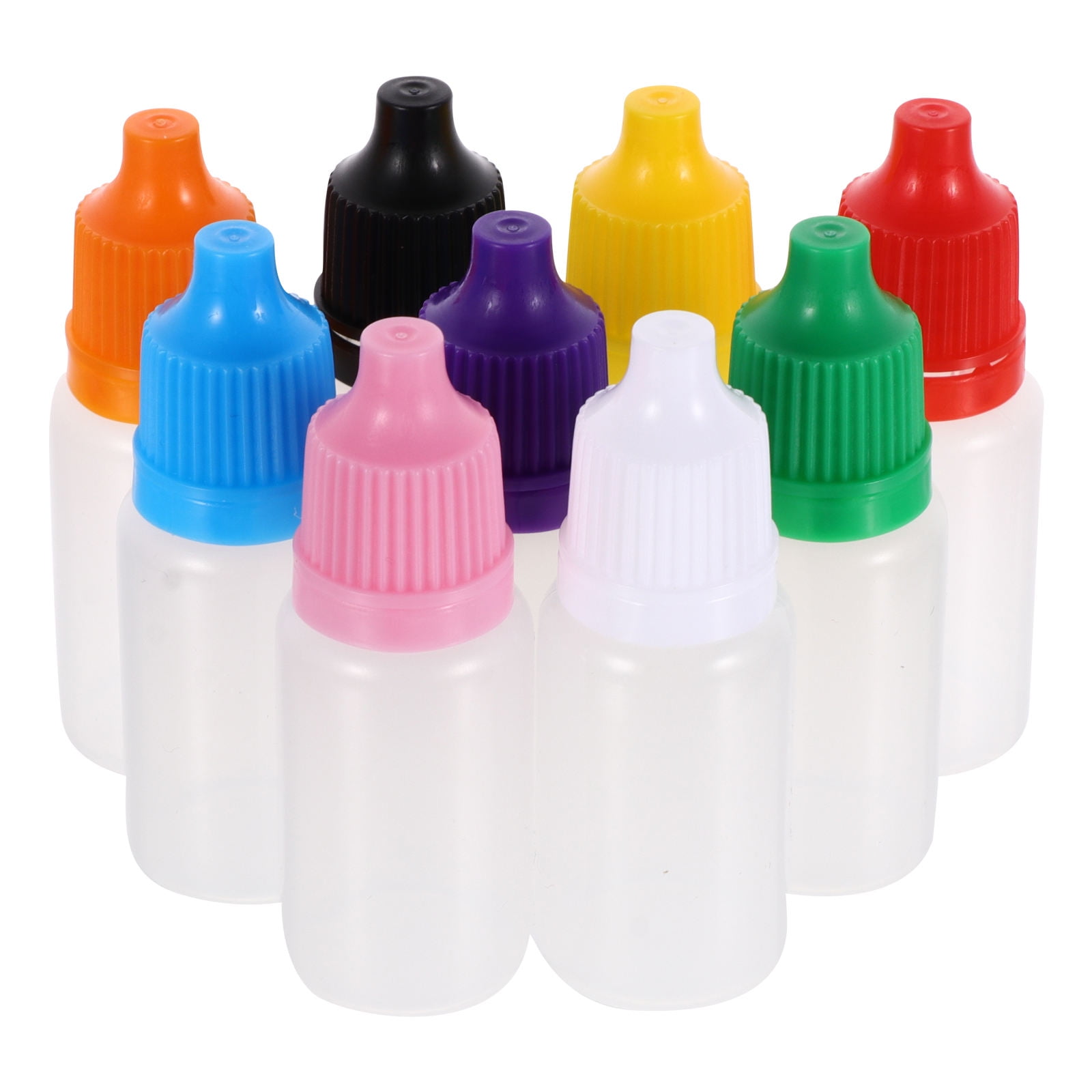 NICEXMAS 50Pack Small Dropper Refillable Containers Rotating Bottle Cap ...