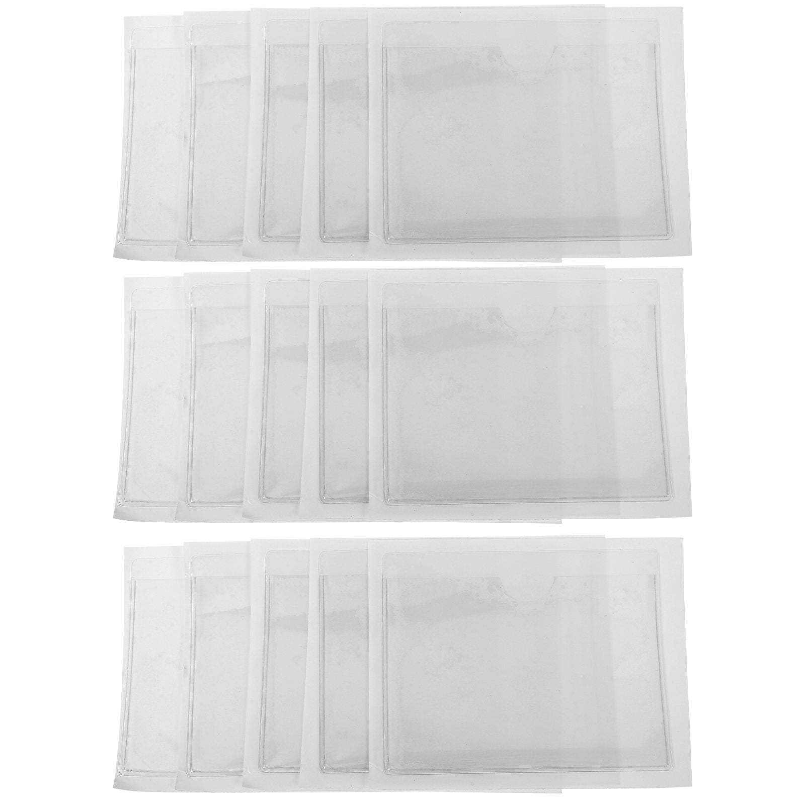 NICEXMAS 50Pcs Clear PVC Sticky Label Holders Adhesive Card Protectors ...