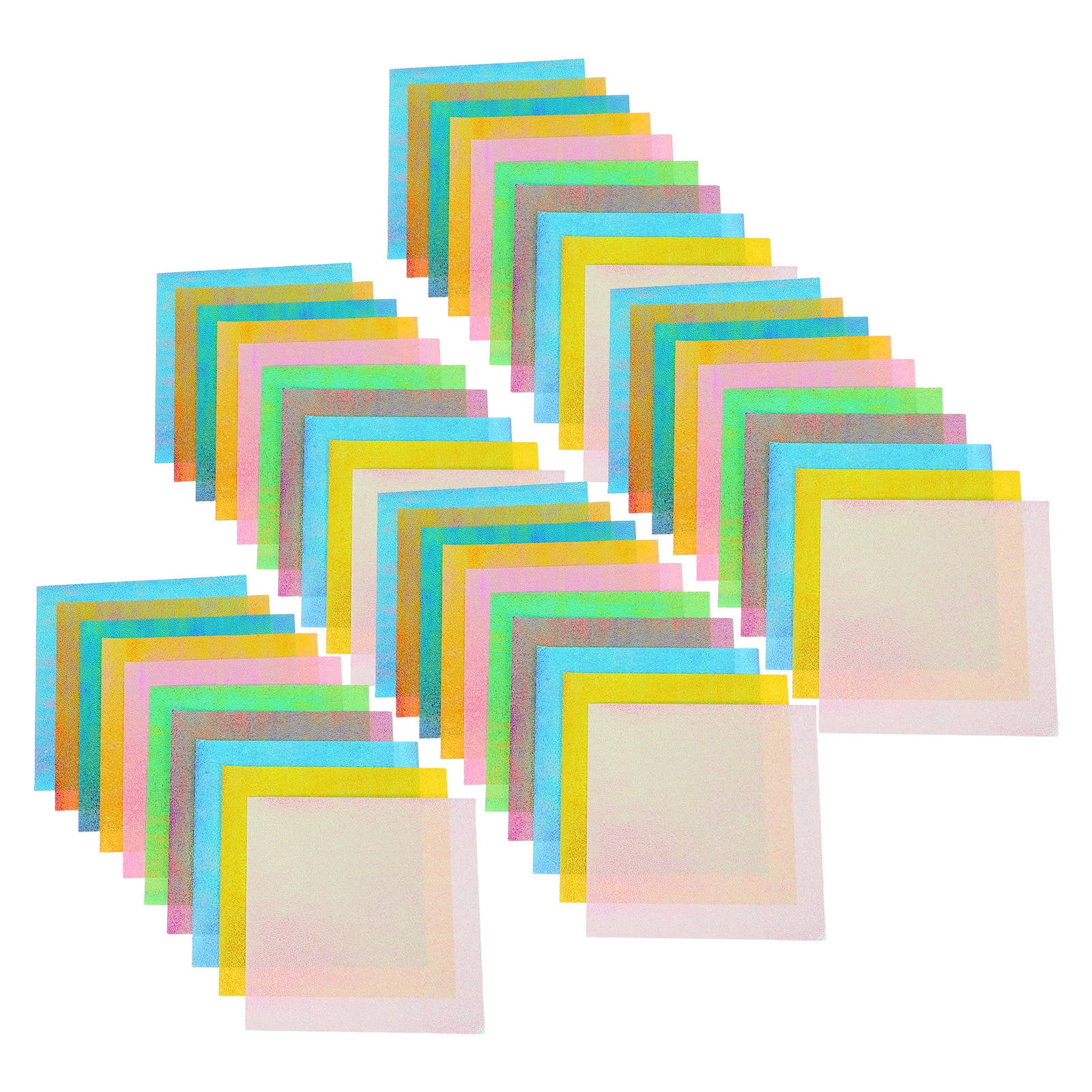 NICEXMAS 50pcs Iridescent Paper Square Shiny Folding Paper DIY ...