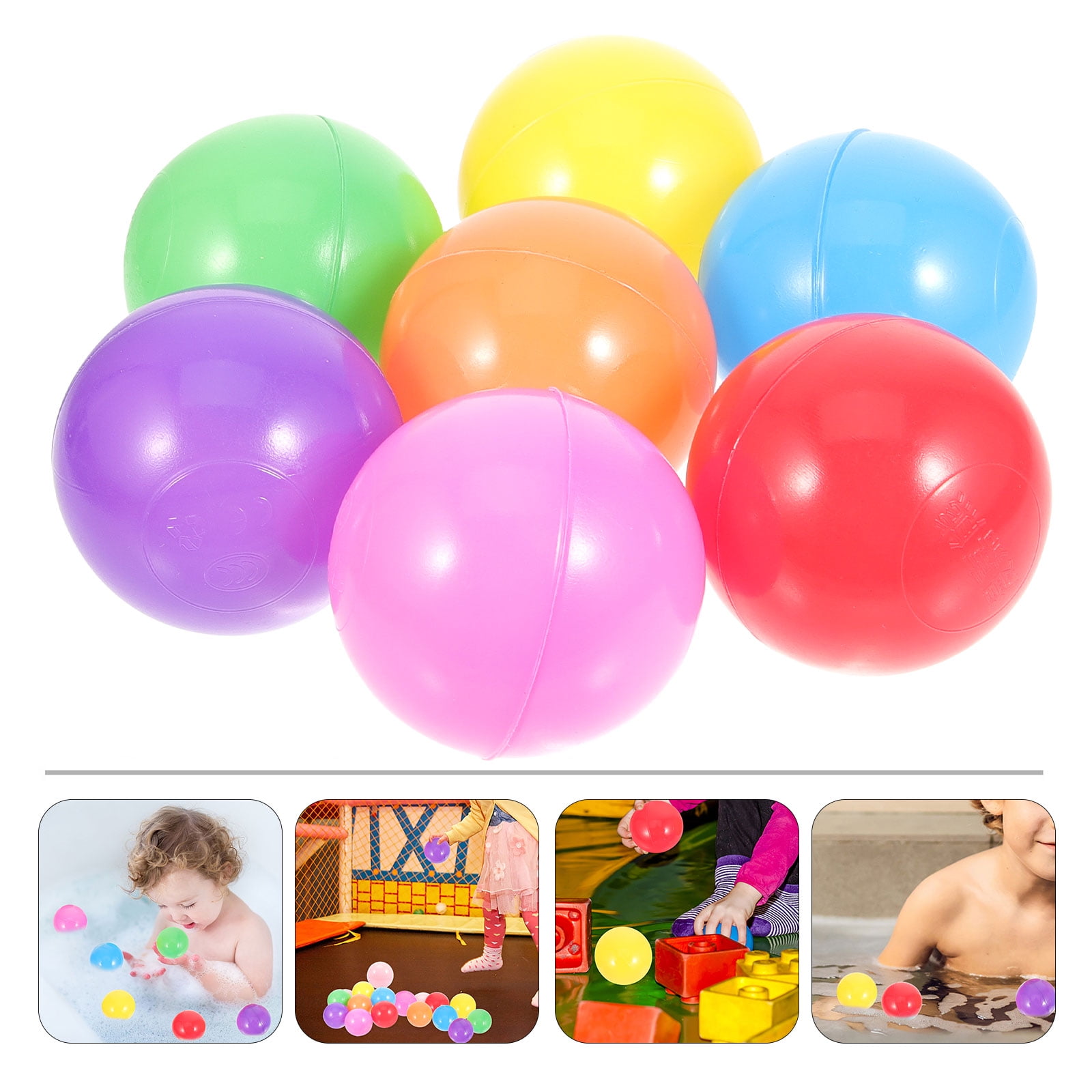 NICEXMAS 50pcs Plastic Ball For Ocean Balls For Playhouses Pools Bath ...