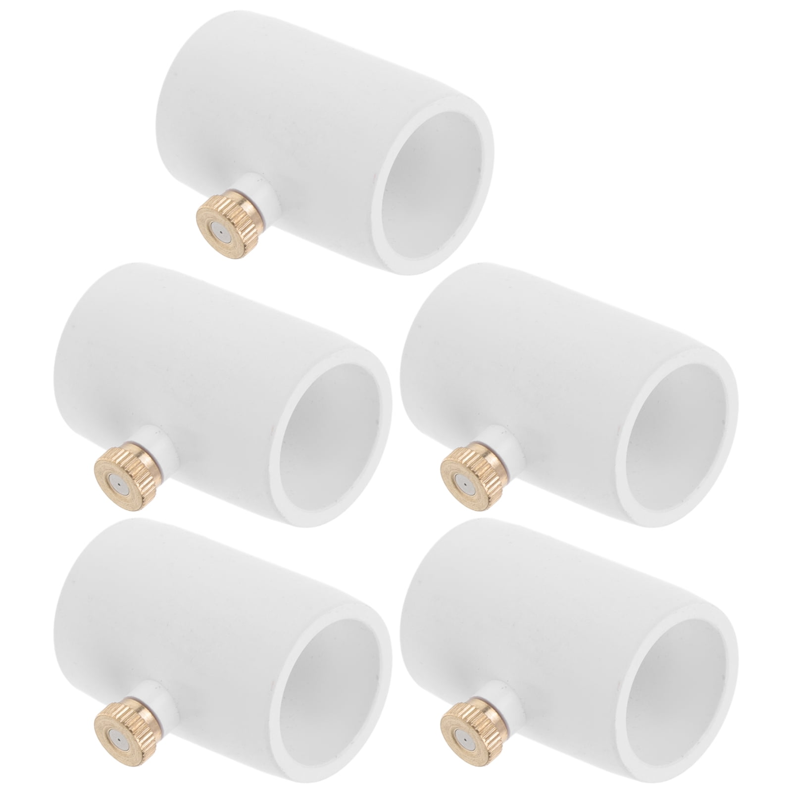 NICEXMAS 5Pack Misting Water Nozzle for Outdoor Misting Cooling System in White PVC Mister ...