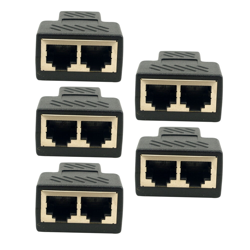 NICEXMAS 5Pcs Practical RJ45 Splitter Connectors Useful 1 to 2 Ethernet ...
