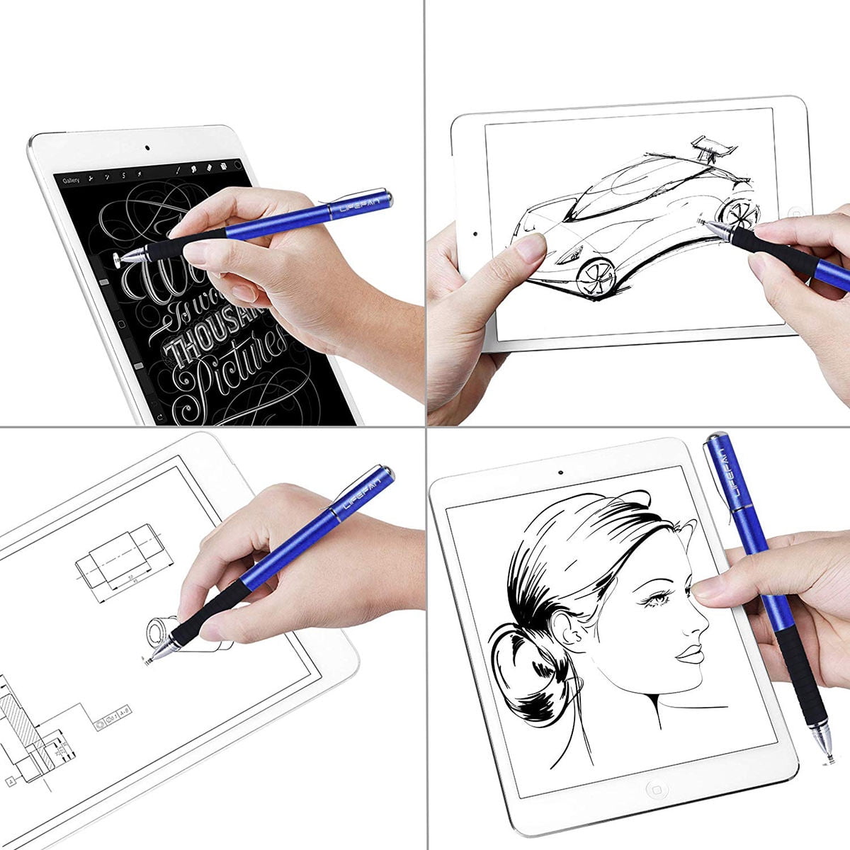NICEXMAS 5pcs Touch Pens for Laptops Round Dark Blue Handwriting for ...