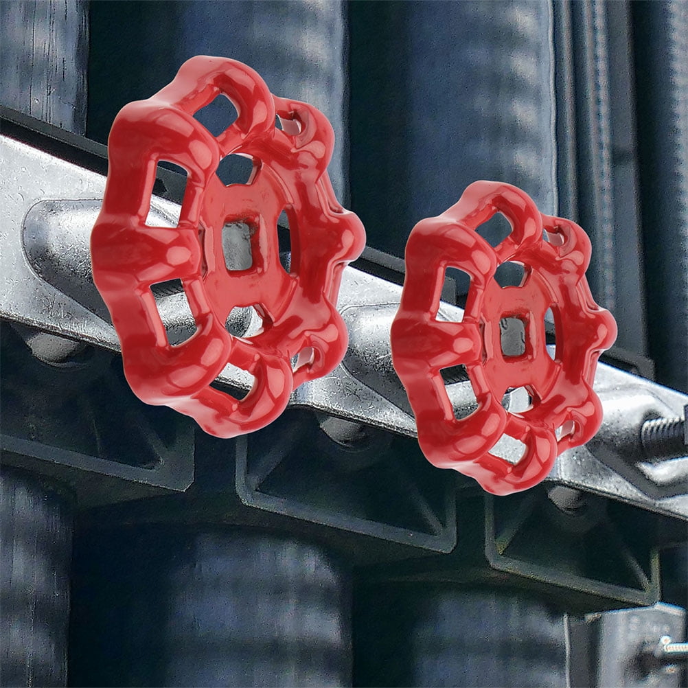NICEXMAS Round Valve Wheel Handle Red Cast Iron 6Pcs - Walmart.com