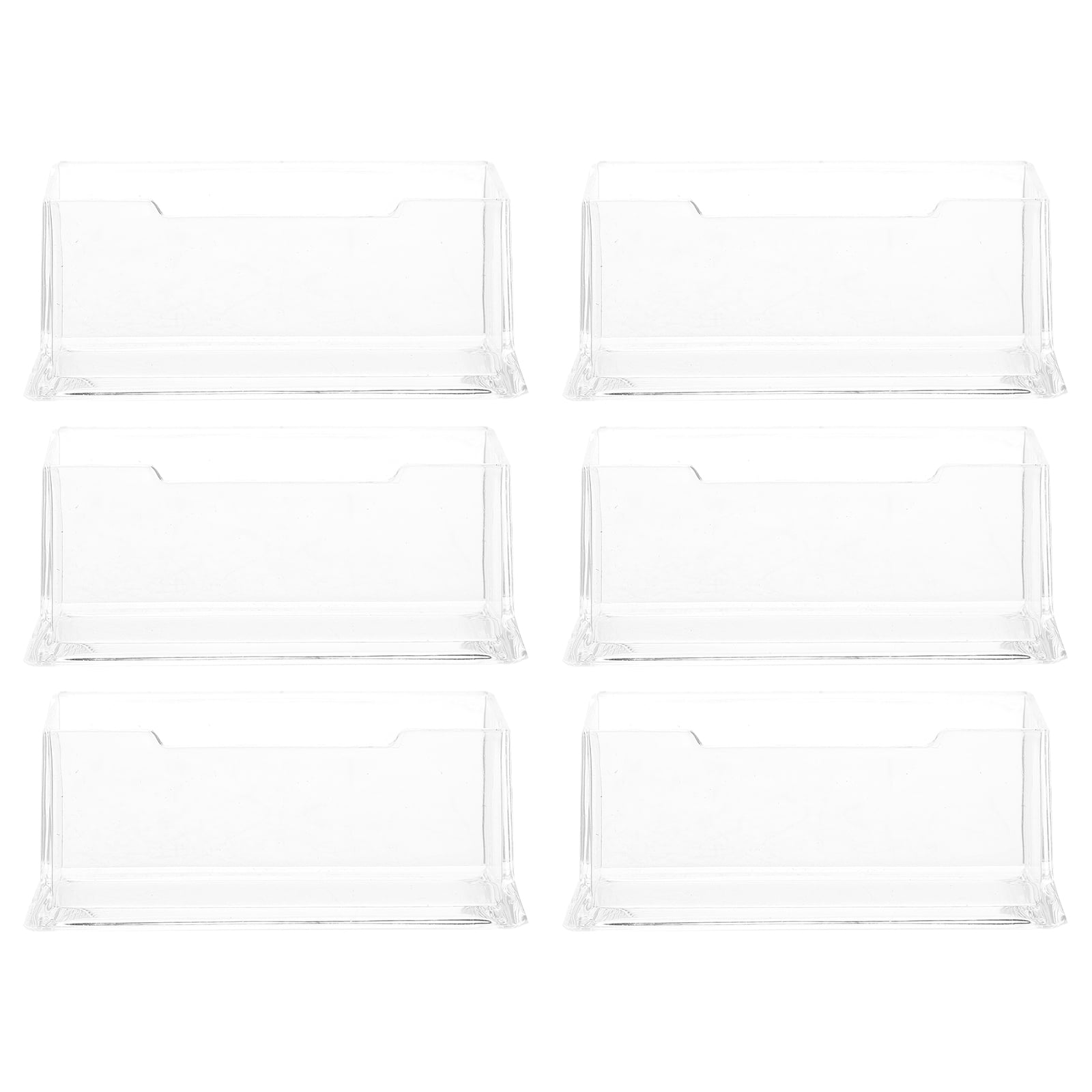 NICEXMAS Plastic Business Card Stand Workplace Accessory 6Pcs - Walmart.com