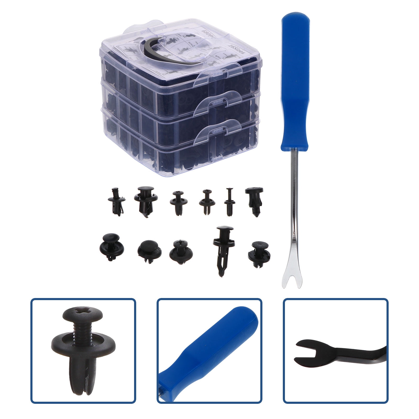 NICEXMAS 620Pcs Vehicle Body Fasteners Plastic Car Bumper Repair Kit ...