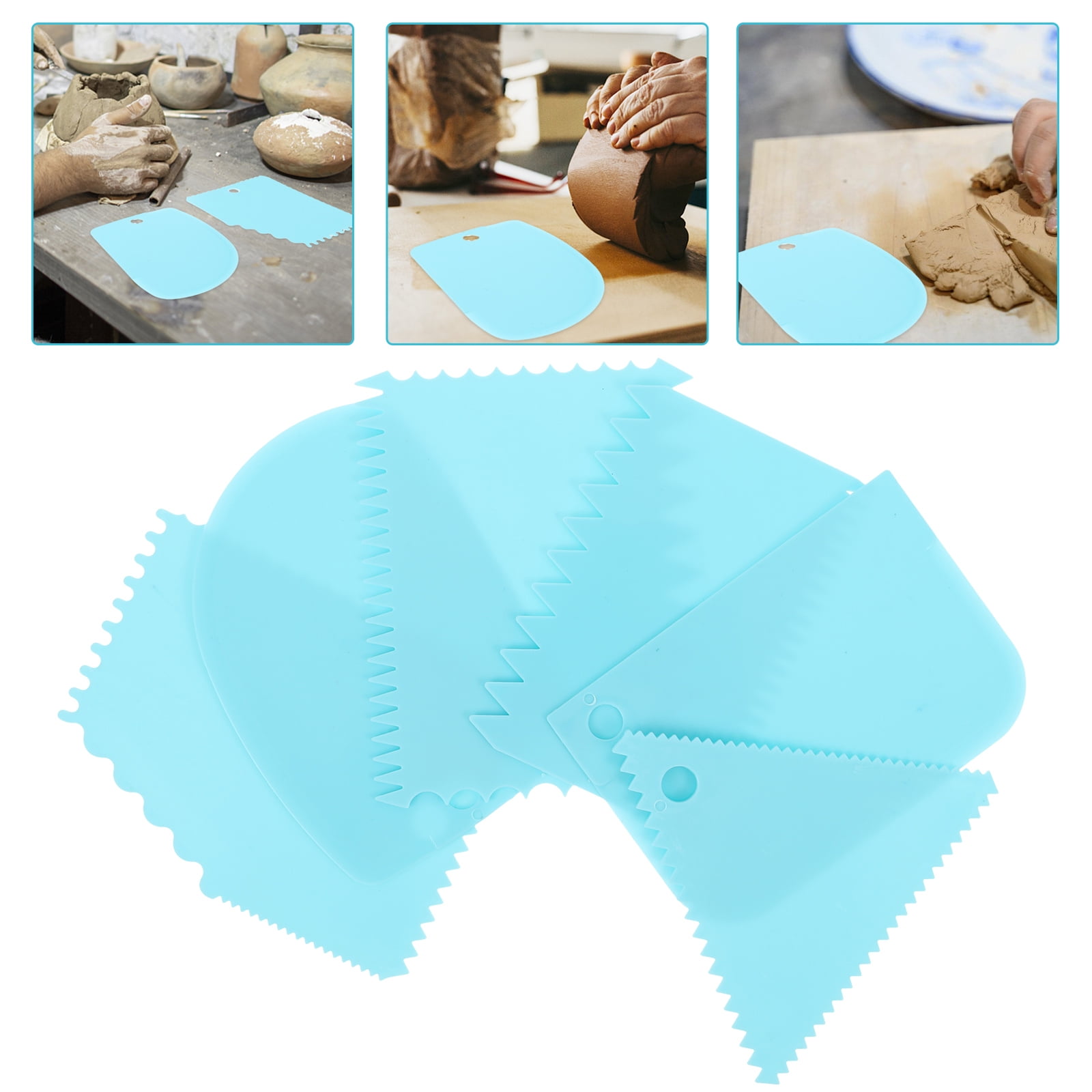 NICEXMAS 6Pack Clay Texture Tools Plastic Orange Sculpting Tools for ...