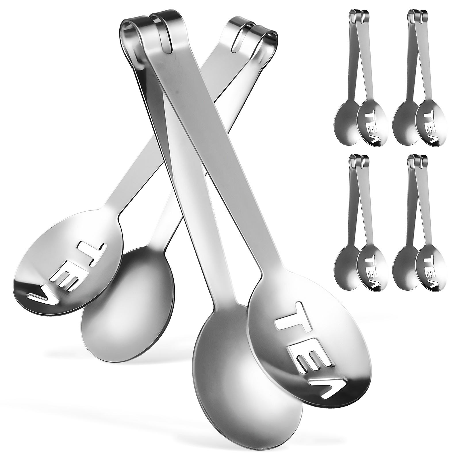 NICEXMAS 6Pcs Ergonomic Design Tea Bag Press Tool Strainer Tongs for ...