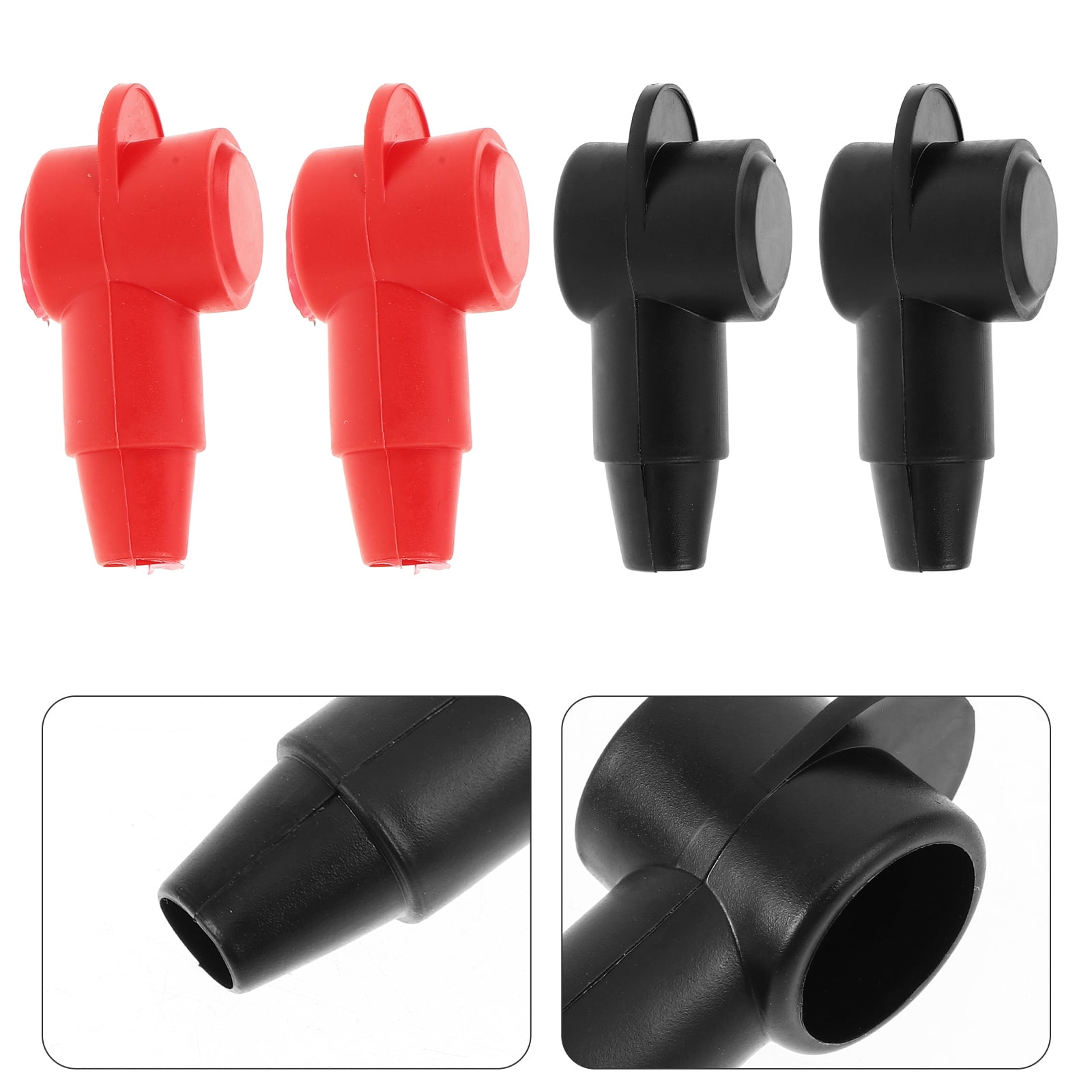 NICEXMAS 6Pcs Simple Design Car Battery Terminal Cover Cap for Vehicle ...