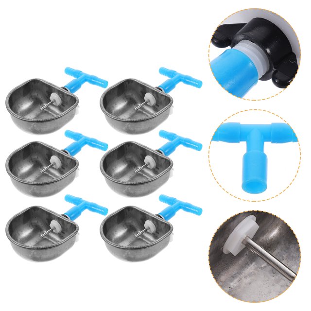 NICEXMAS 6Set Rabbit Waterer Stainless Steel and Plastic Combination ...