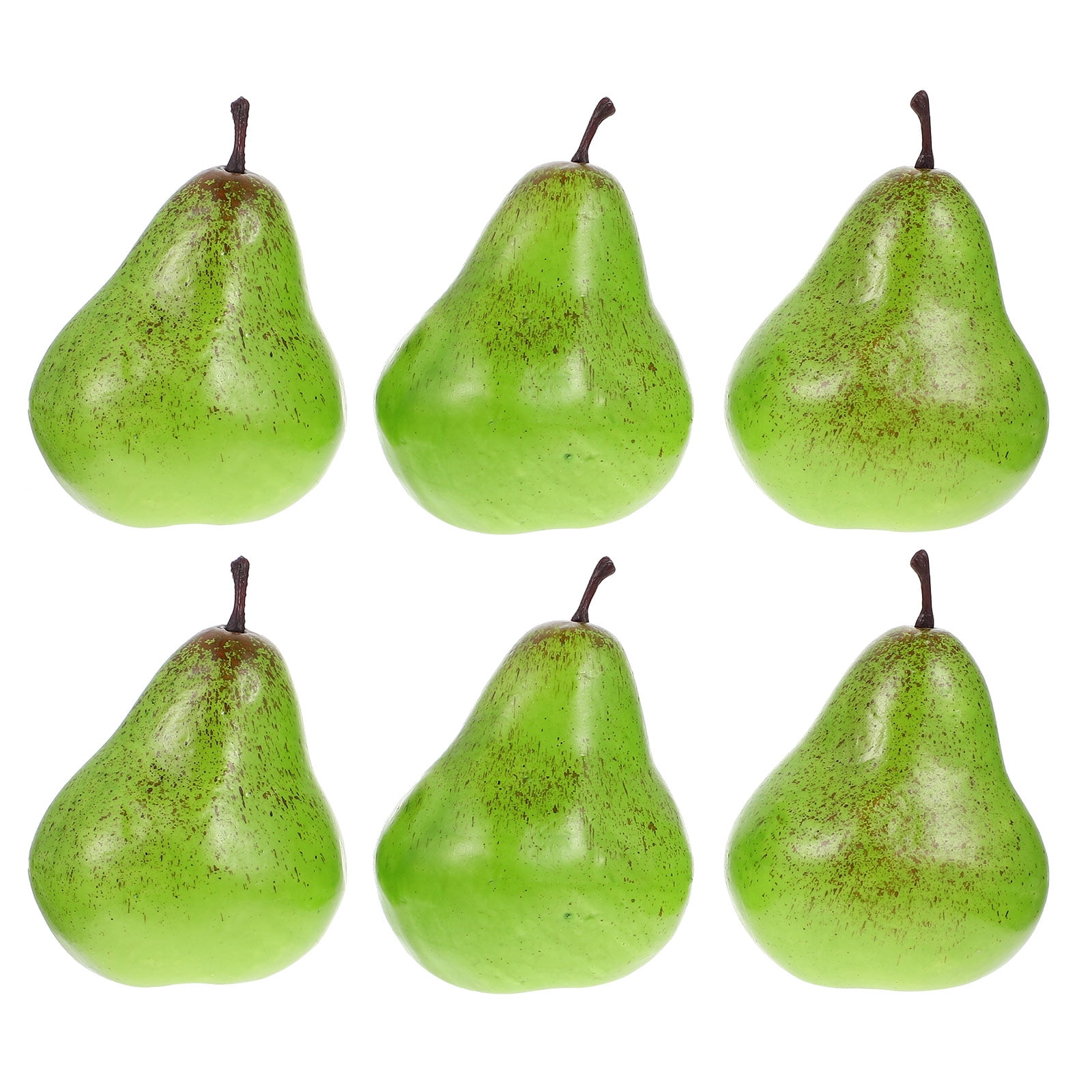 NICEXMAS 6pcs Pear Models Artificial Lifelike Simulation Pear Decors ...