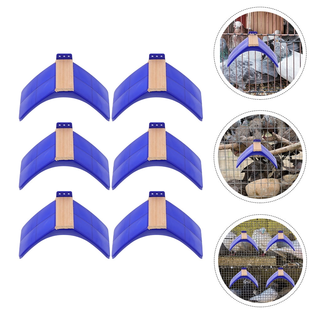 NICEXMAS 6pcs Pigeon Rest Stand Parrot Bird Wooden Standing Rack ...