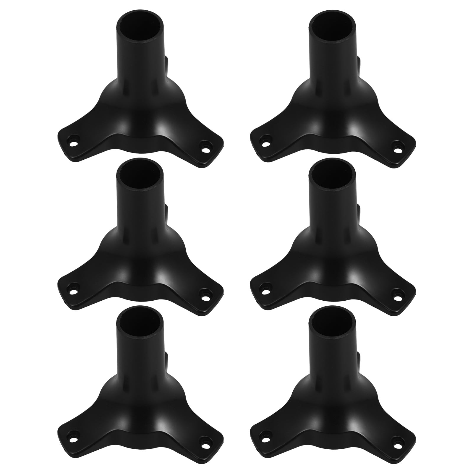 NICEXMAS Outdoor Lamp Post Base Ground Solar Lights Base 6Pcs Black ABS ...