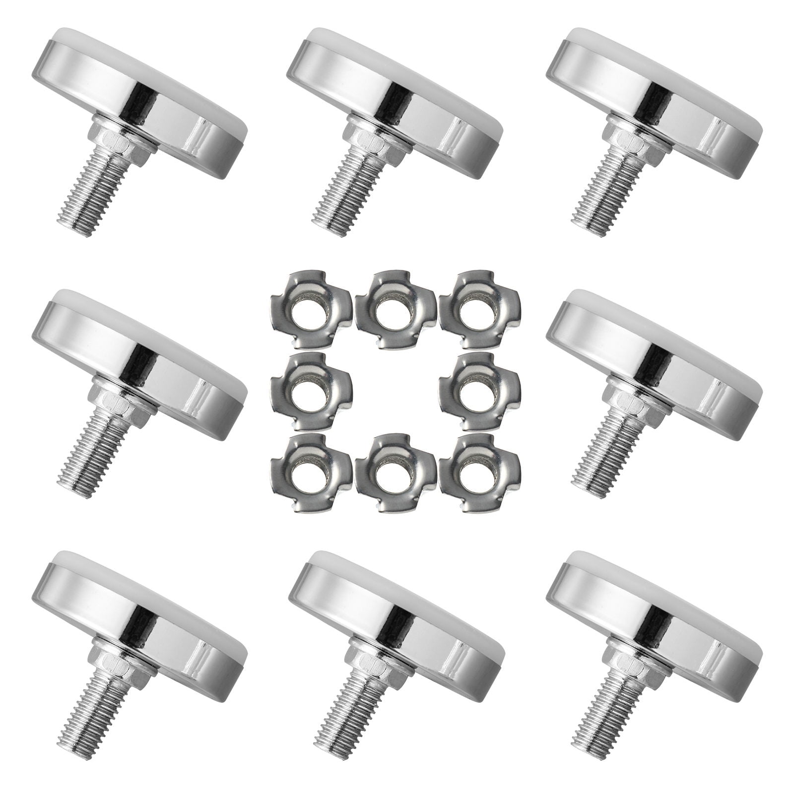 NICEXMAS 8Sets Swivel Furniture Leg Levelers Iron Plastic For Weight ...