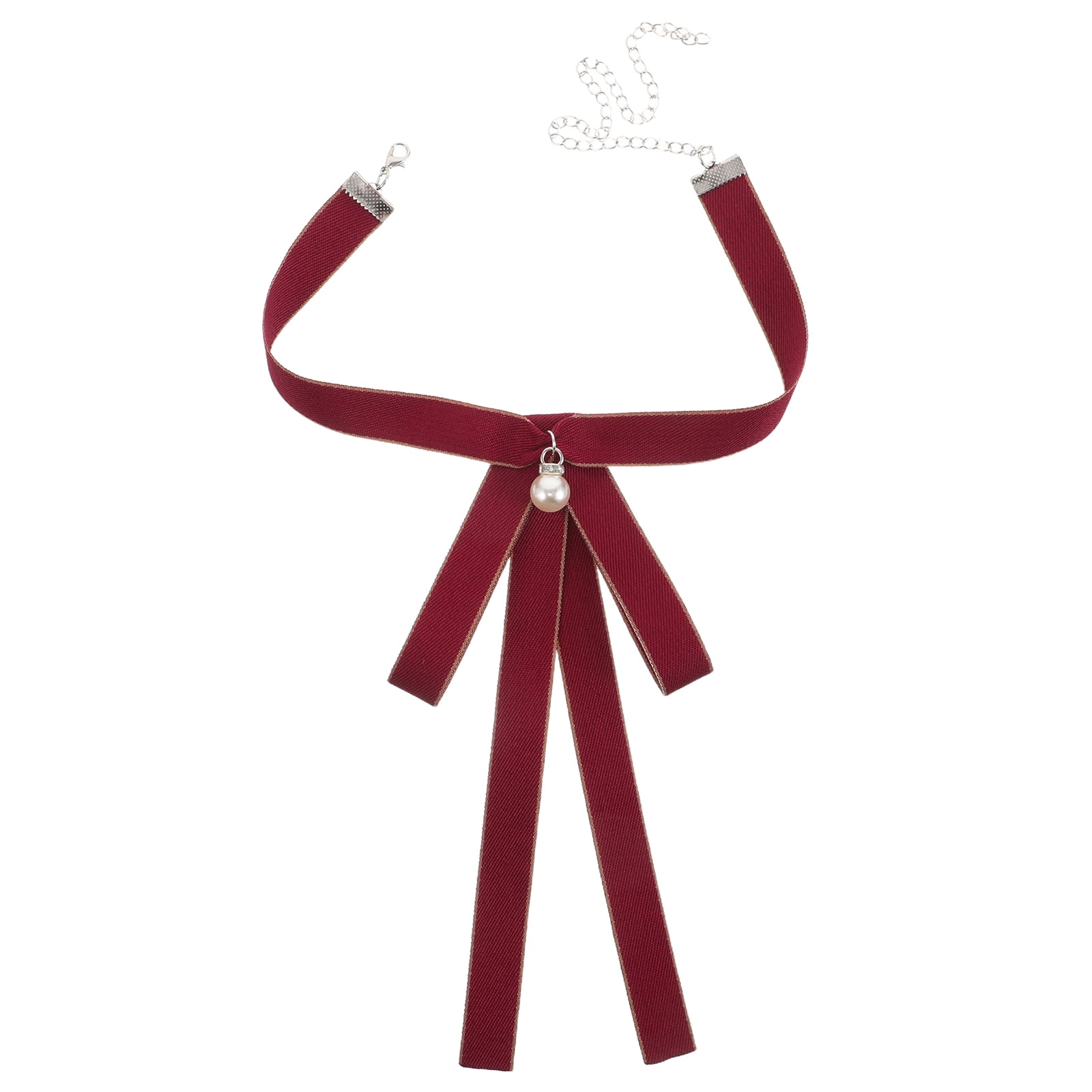 NICEXMAS women uniform necktie Bowknot Necktie Red 1Set Quick ...