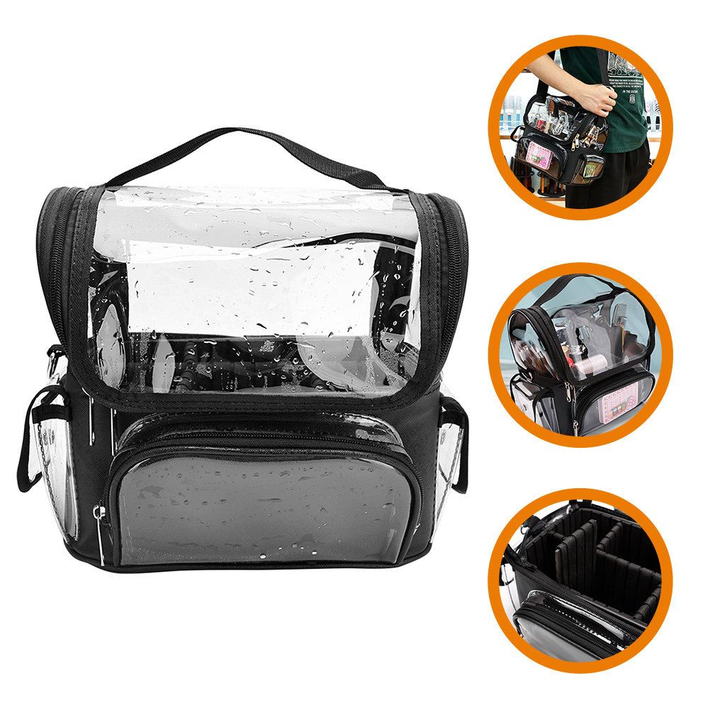 NICEXMAS Barber Carrying Case 1Set Black Travel Barber Case with ...