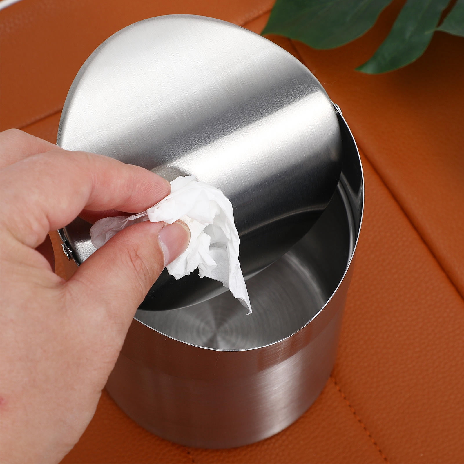NICEXMAS Stainless Steel Trash Can Trash Can Stainless Steel Storing ...