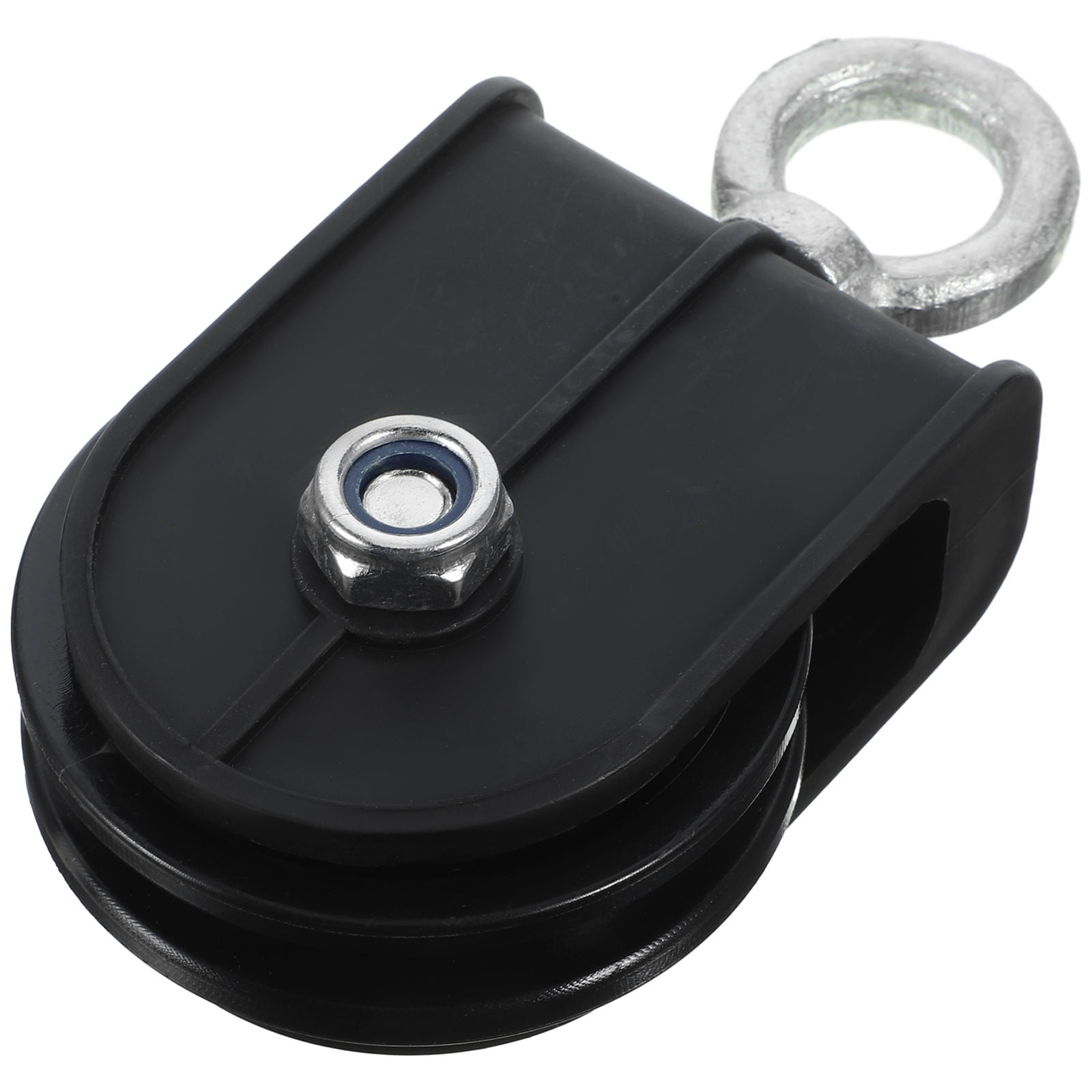 NICEXMAS Cable Pulley Wheel Home Pulley System 1Set Round Black Silent ...