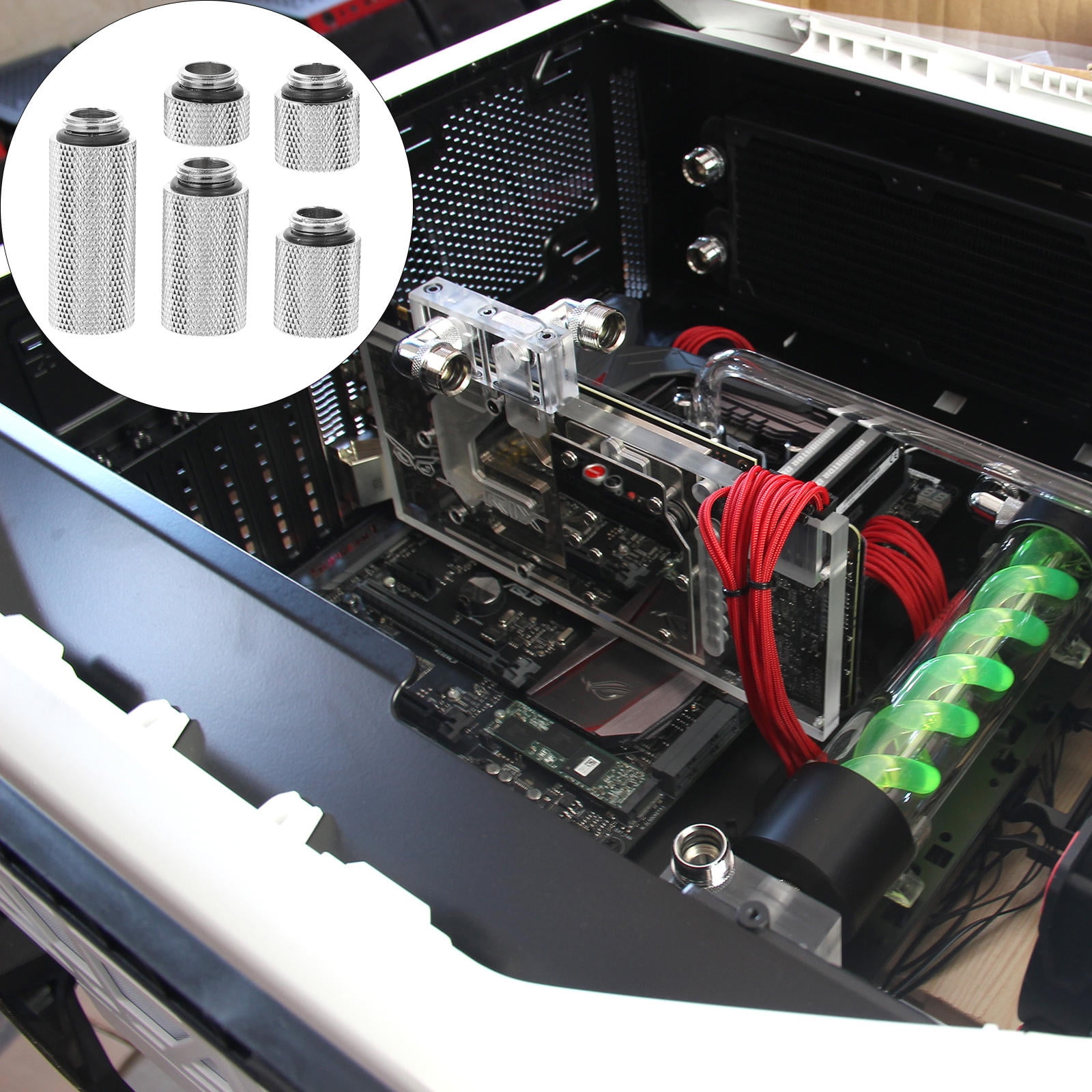 NICEXMAS Computer Liquid Cooling Coupler 1 Set for Water Cooling .79in ...