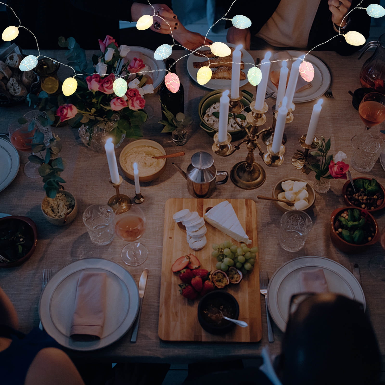 NICEXMAS Cute String Lights Eggs String Light Copper Battery Operated ...