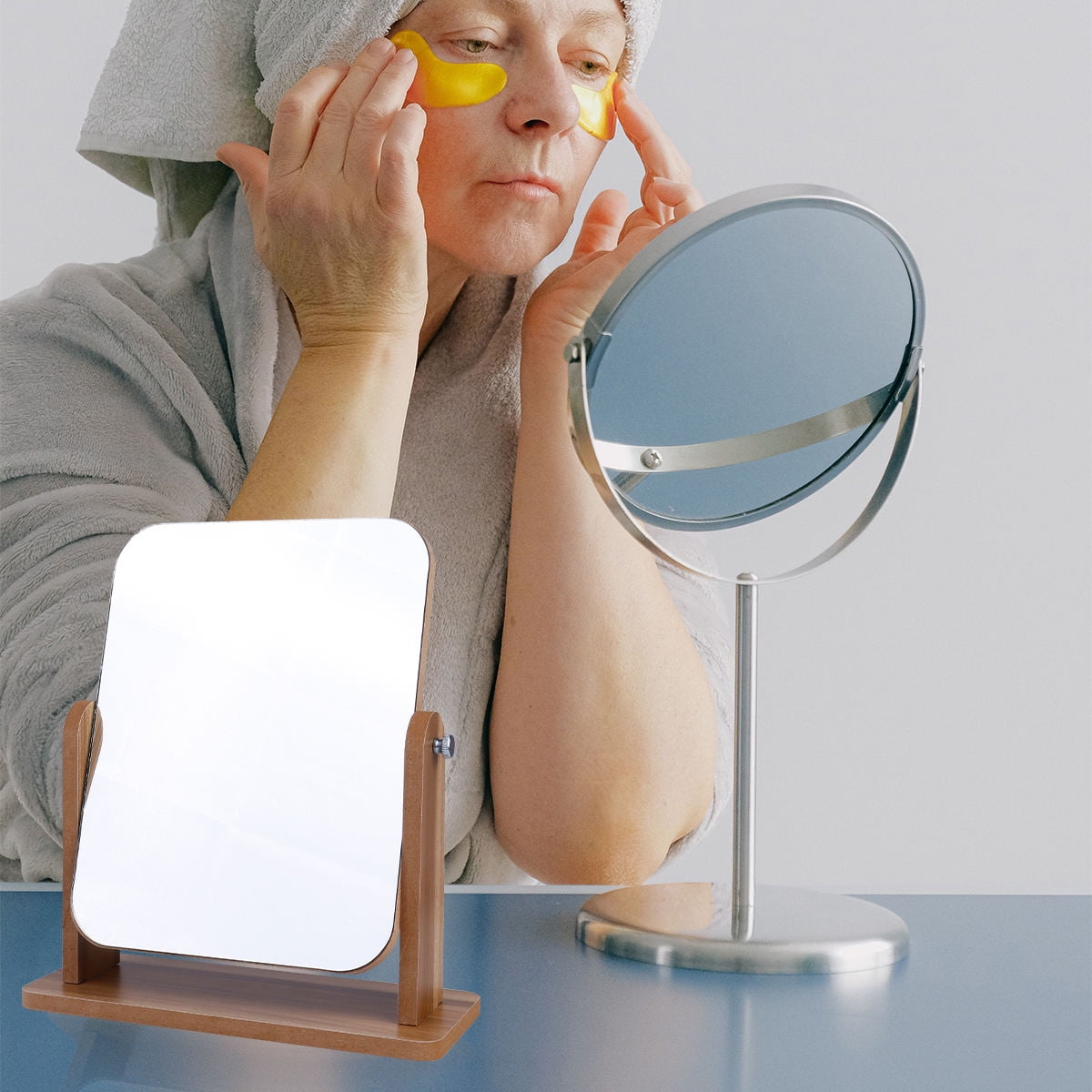 NICEXMAS Desktop Vanity Mirror Vanity Mirrors Degree Rotation Mirror ...