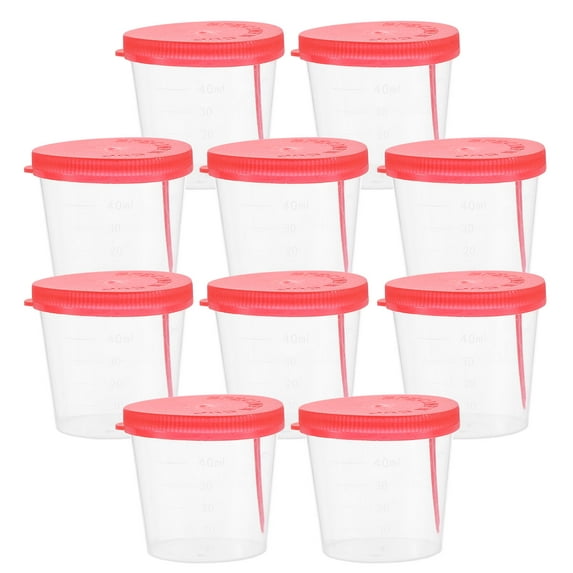 NICEXMAS Disposable Urine Cups with Lids for Sample Collection ...