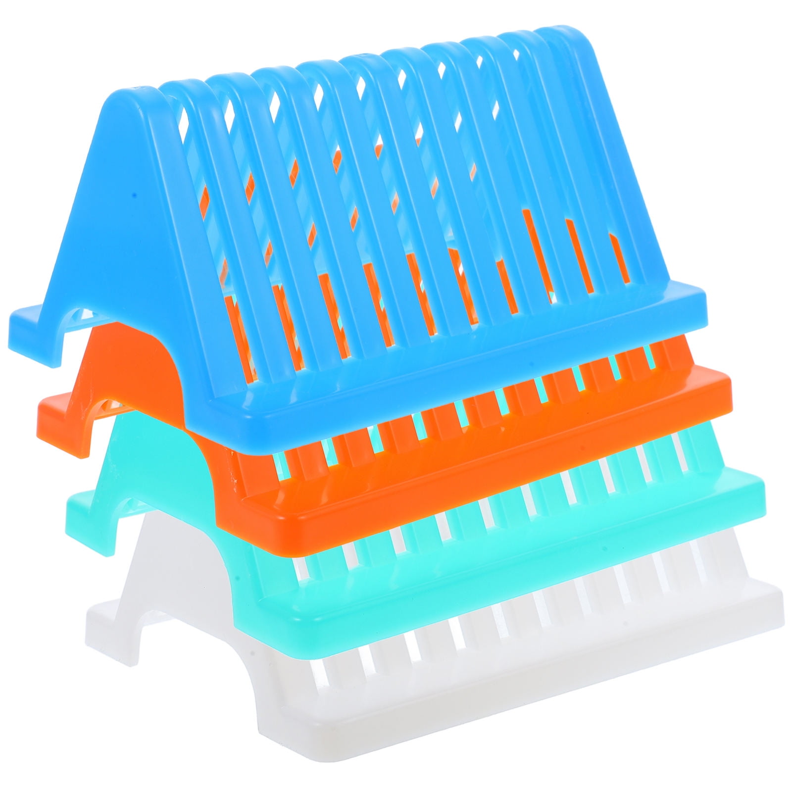 NICEXMAS Microscope Slide Tray Glass Slide Drying Stand White 4Pcs ...