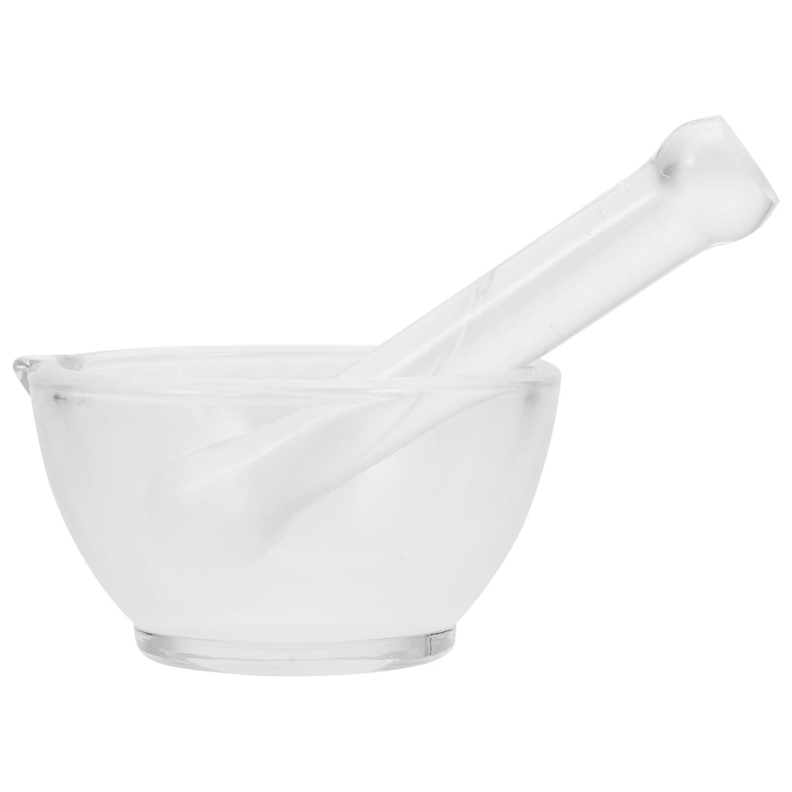 NICEXMAS 1 Set Glass Mortar and Pestle for Lab Use Transparent Bowl ...