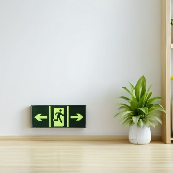 NICEXMAS Exit Sign Sticker Acrylic Emergency Guidance Self Luminous ...