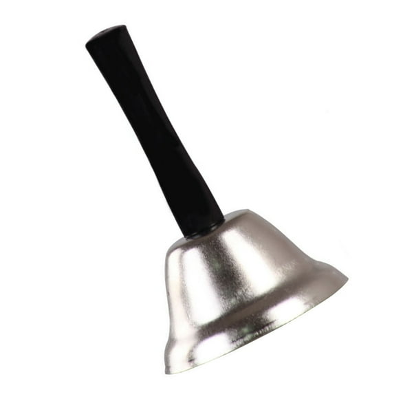 NICEXMAS Extra Loud Hand Call Bell Wooden Handle Metal Handheld Bell ...
