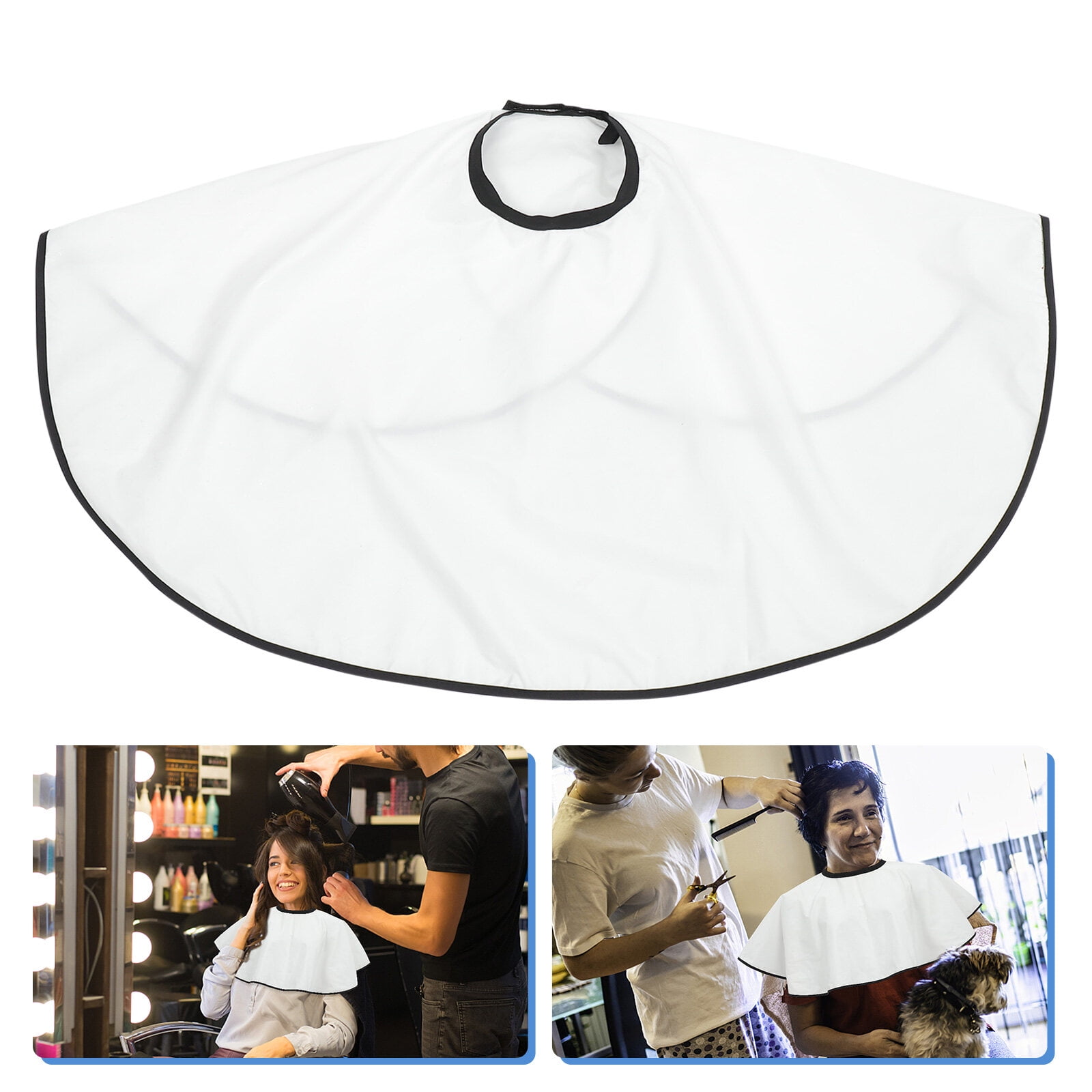 NICEXMAS Haircut Cloak Cutting Smock Ladies Barber Bride Woman White ...