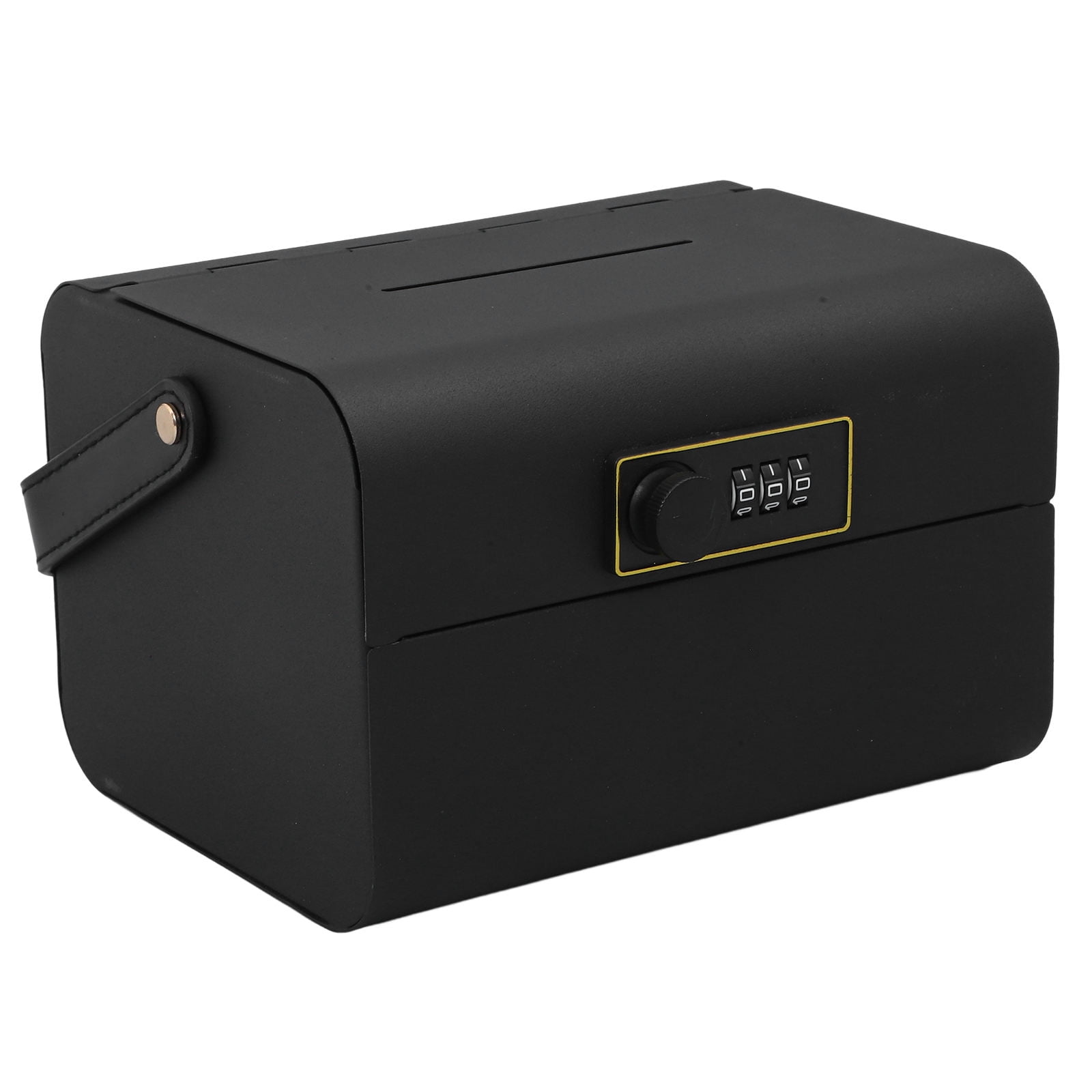 NICEXMAS Black Metal Password Lock Cash Box Sturdy Combination Lock ...