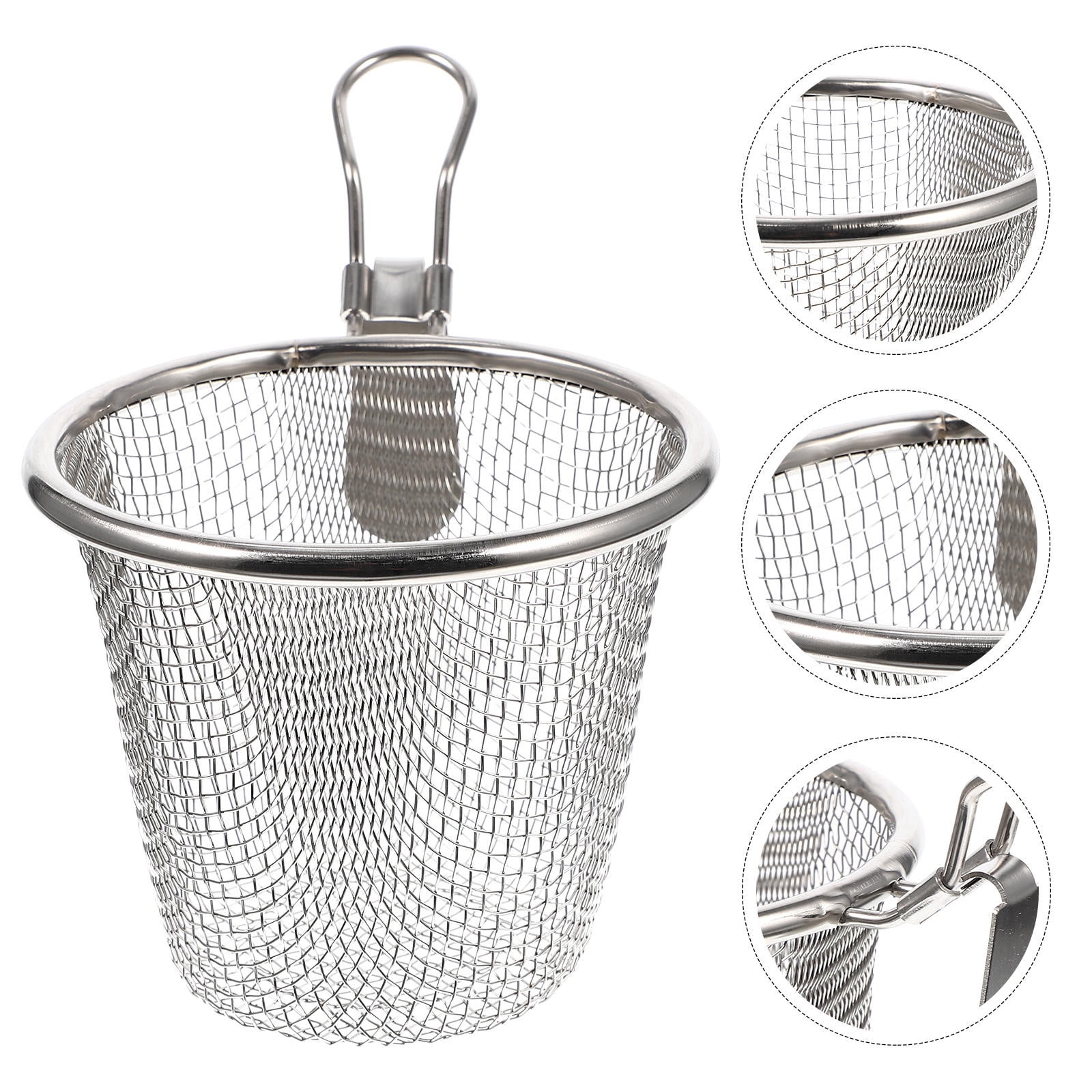 NICEXMAS Pasta Baskets for Boiling Stainless Steel Mesh Strainer Silver ...