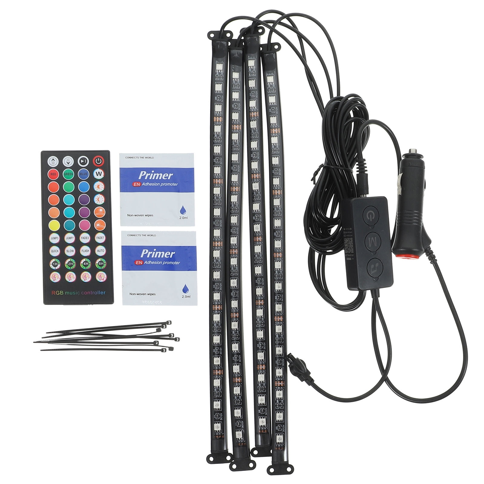 NICEXMAS Led Light Strip Car Interior Light Remote Control Under ...