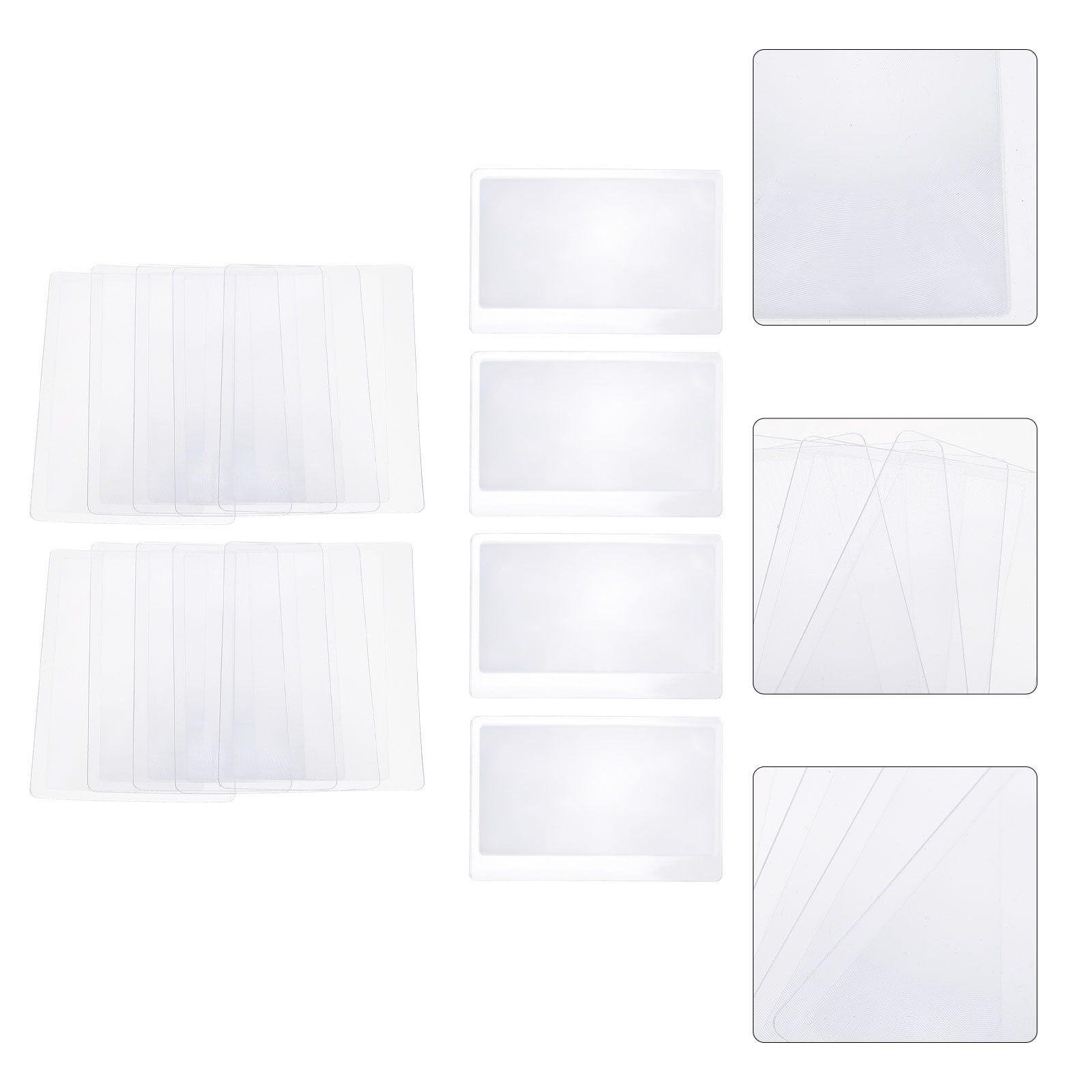 NICEXMAS Glass Bills Magnifier X Sheet Oval Pocket Thread 8.5X5.5cm Pvc ...