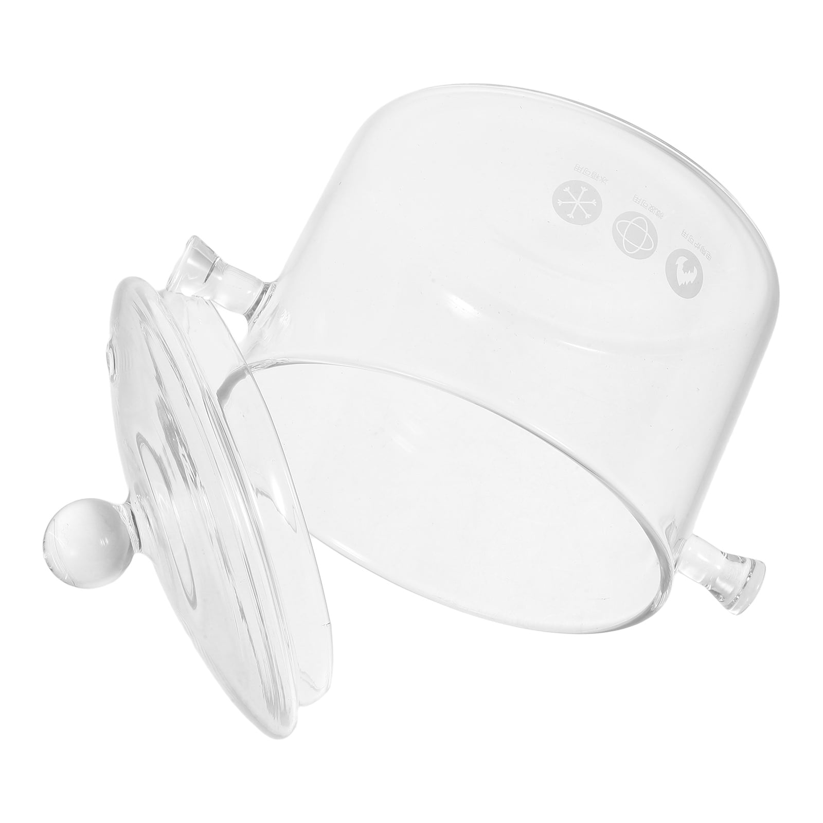 NICEXMAS Marais Transparent Glass Saucepan with Lid for Home Use Dual ...