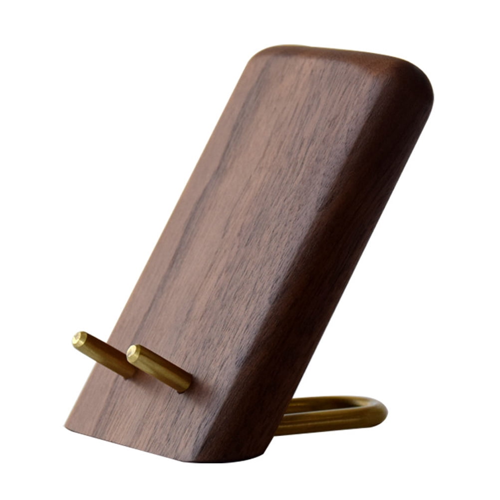 NICEXMAS 1Pc Black Walnut Rectangular Phone Holder for Home Use and ...