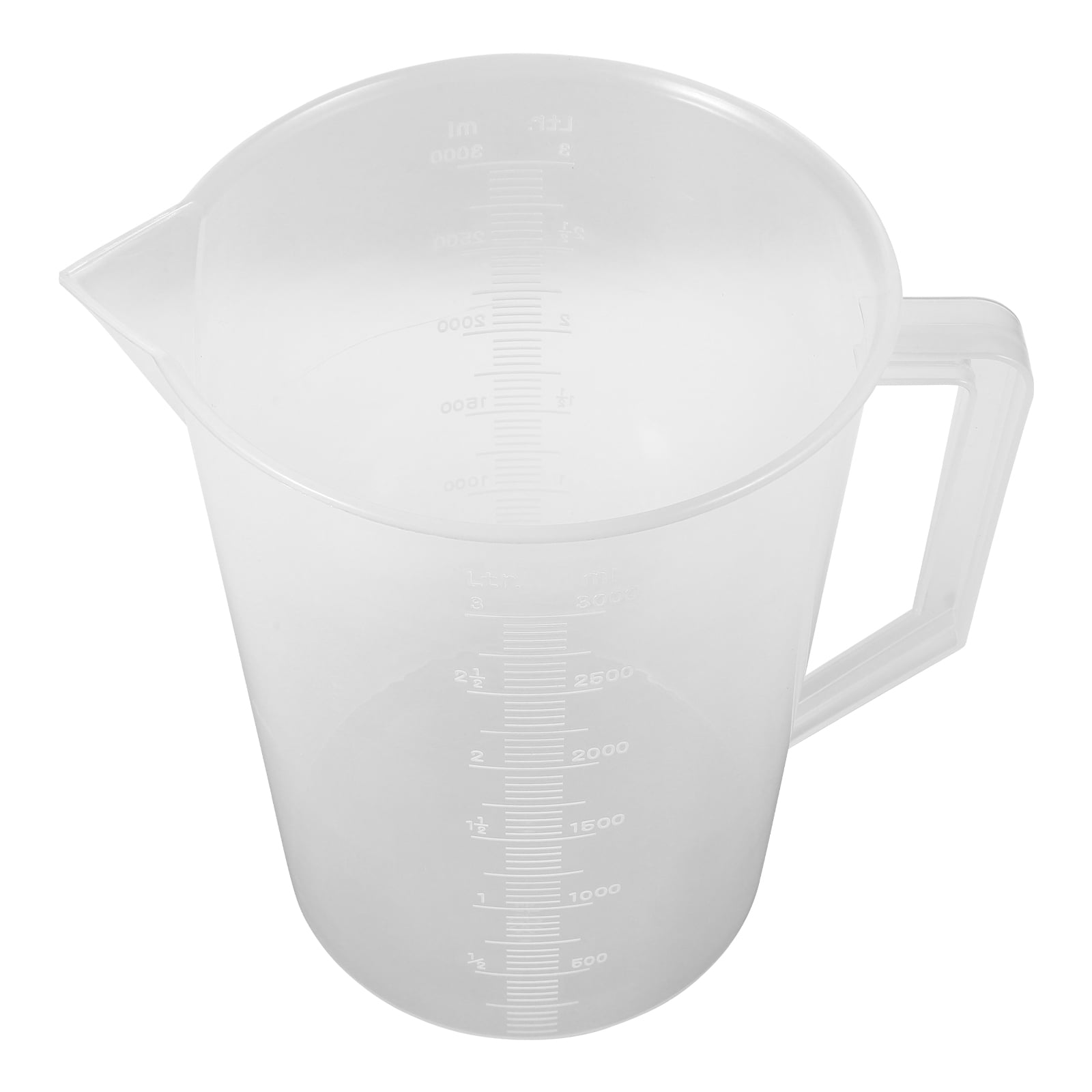 NICEXMAS Plastic Science Beakers Measuring Pitcher Transparent Plastic ...